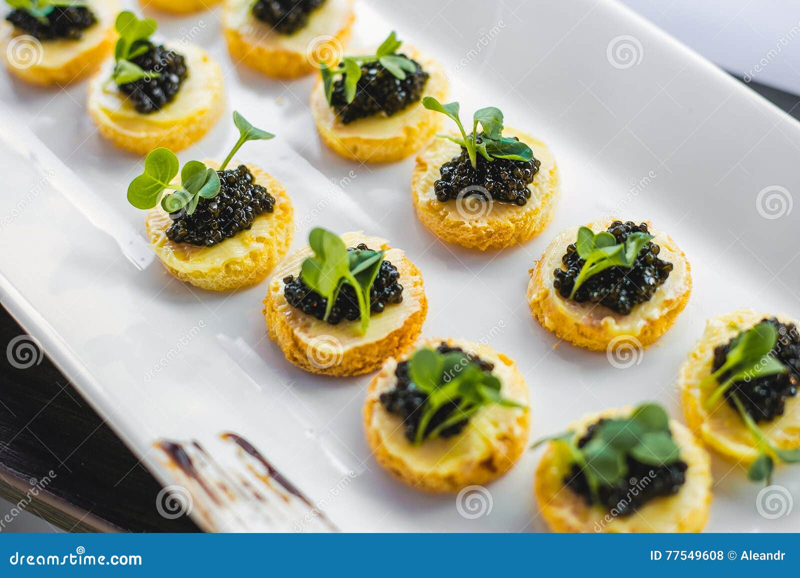 Black caviar appetizers stock photo. Image of freshness - 77549608