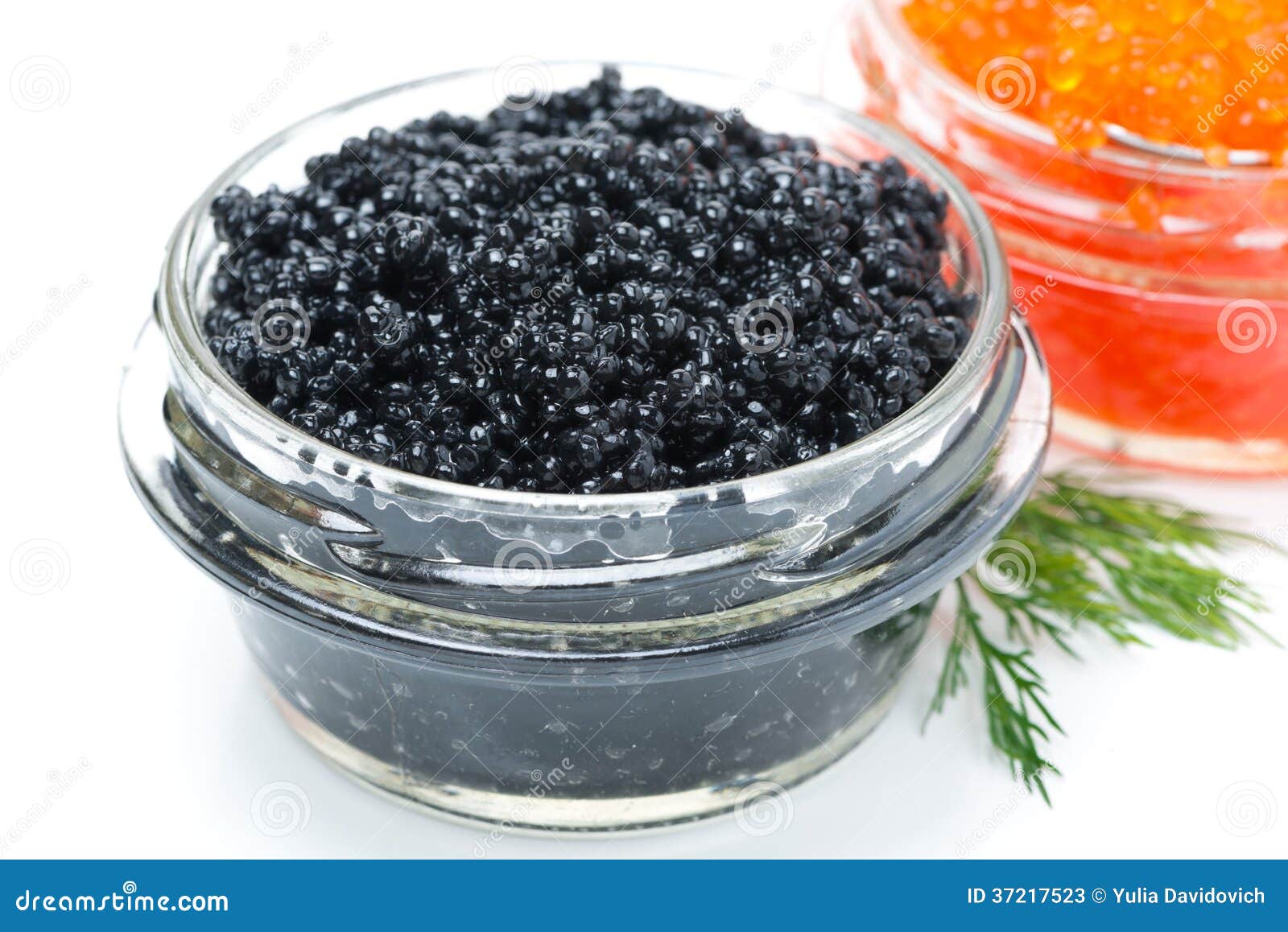 Black Caviar in a Glass Jar, Close-up, Isolated Stock Image - Image of ...