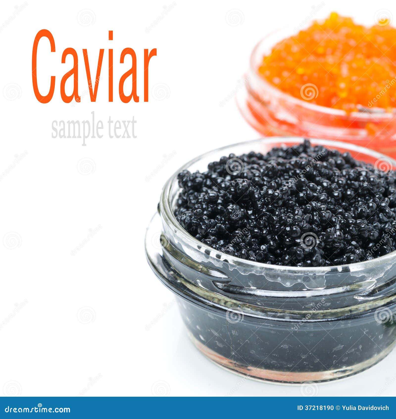 Black Caviar in a Glass Jar, Isolated Stock Photo - Image of assortment ...