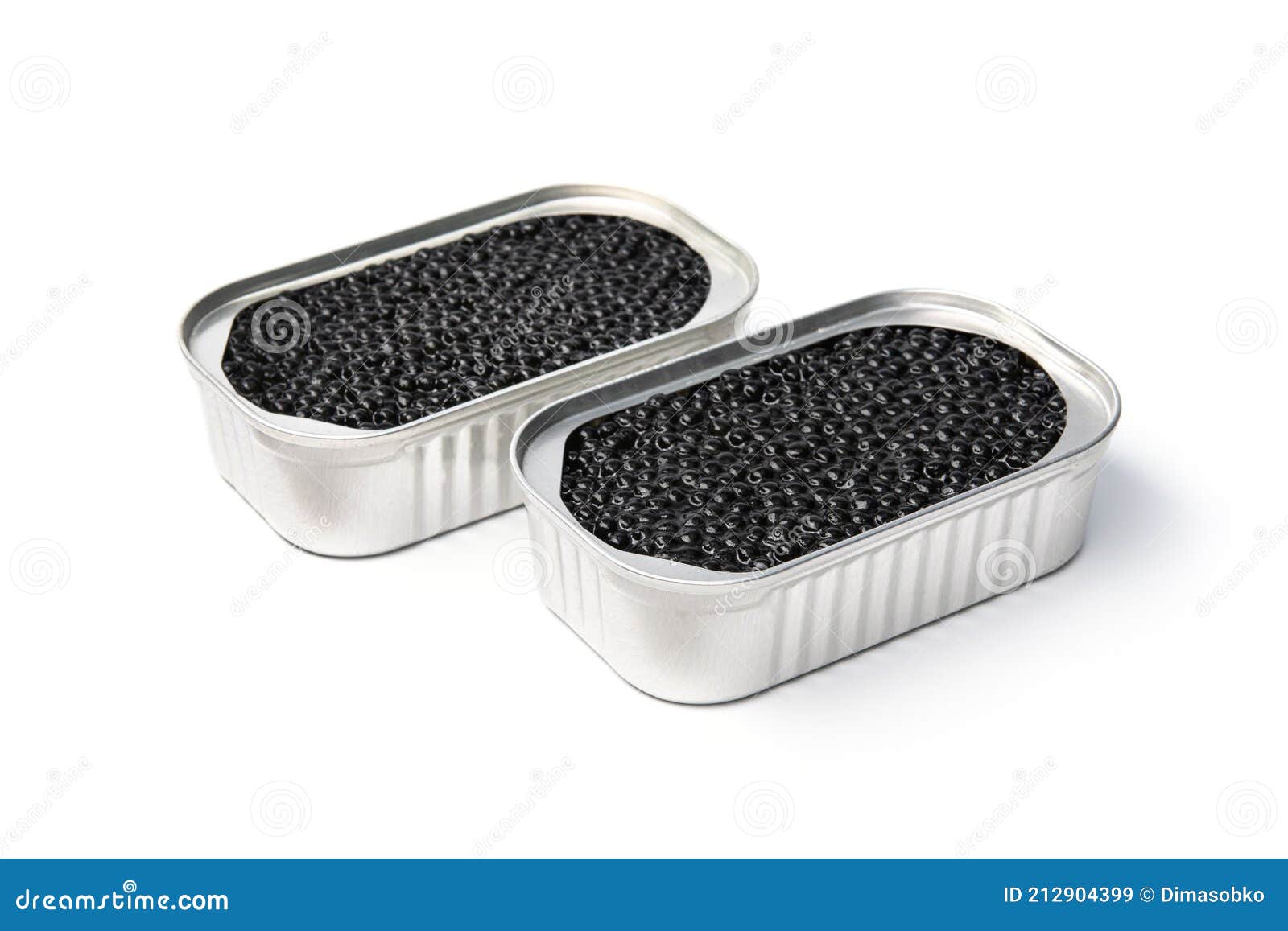 Black Caviar in Metal Container Isolated Stock Image - Image of ...