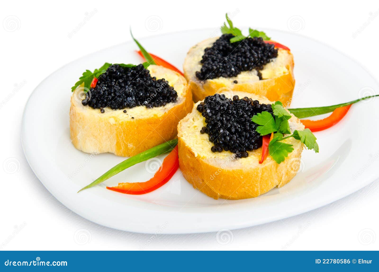 Black Caviar Served on Bread Stock Photo - Image of breakfast ...
