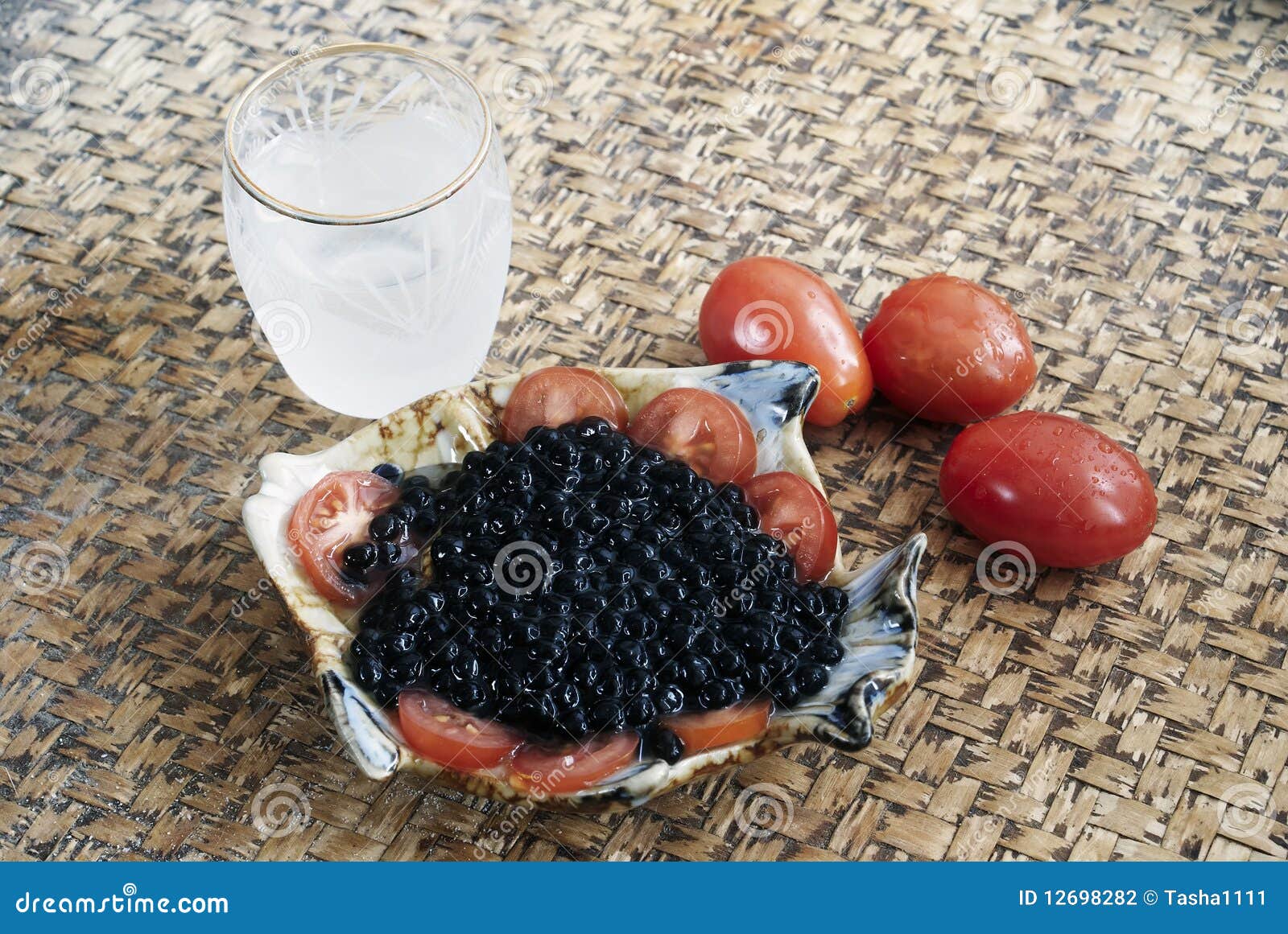 Black caviar and vodka stock photo. Image of refrigerate - 12698282