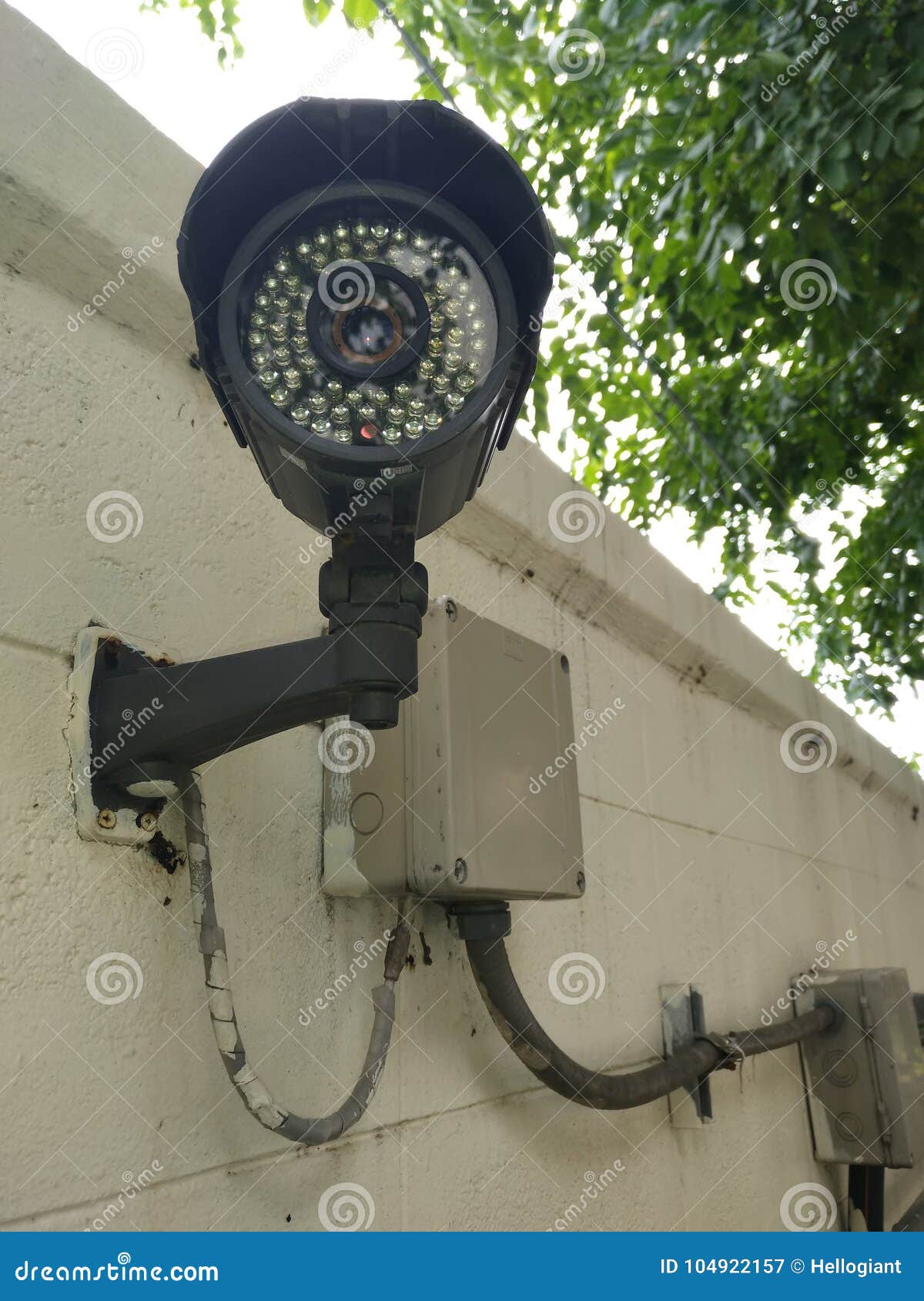 Black CCTV camera stock image. Image of oitdoors, electronic - 104922157