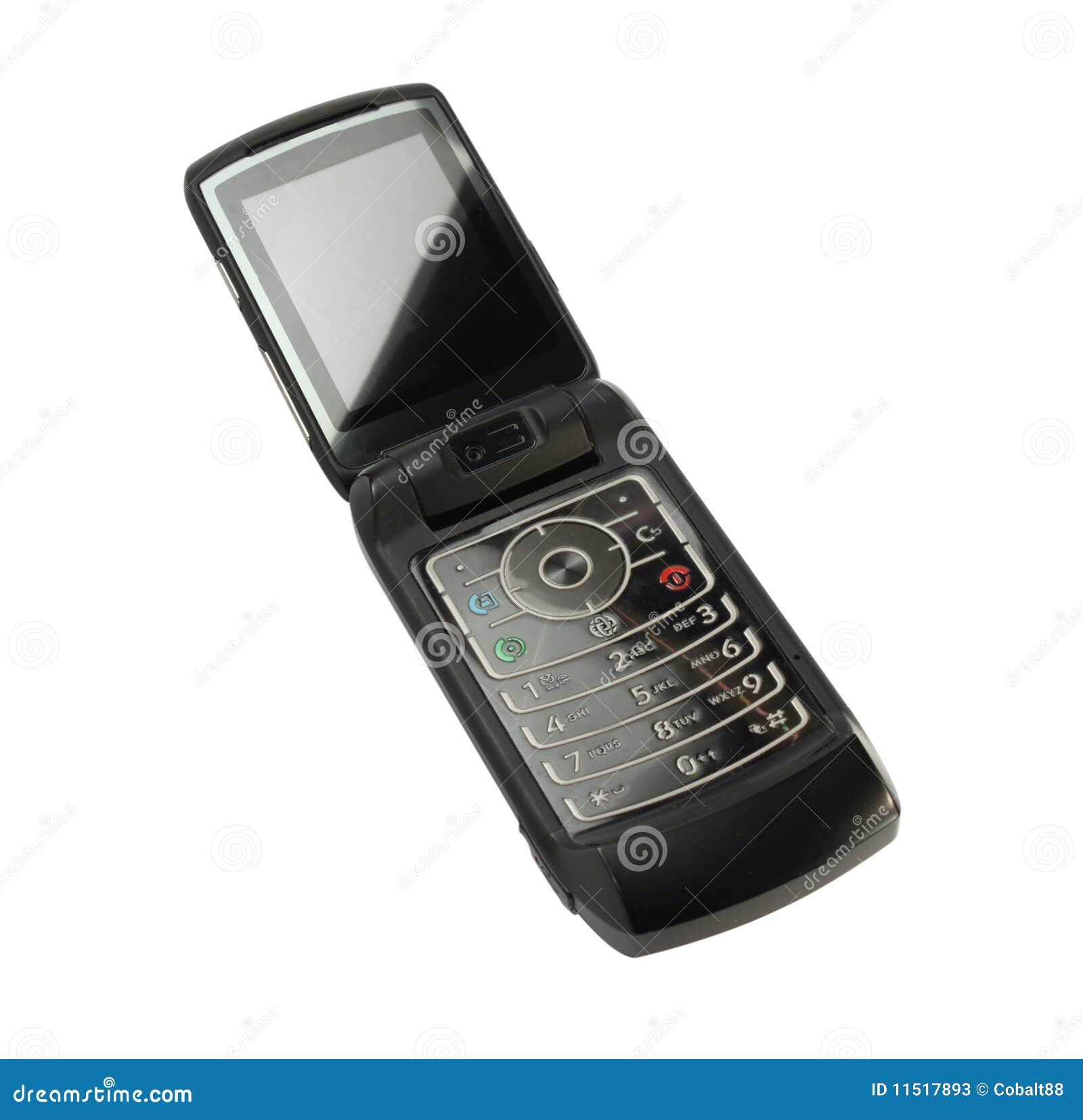 Black cell phone isolated stock image. Image of cropped - 11517893