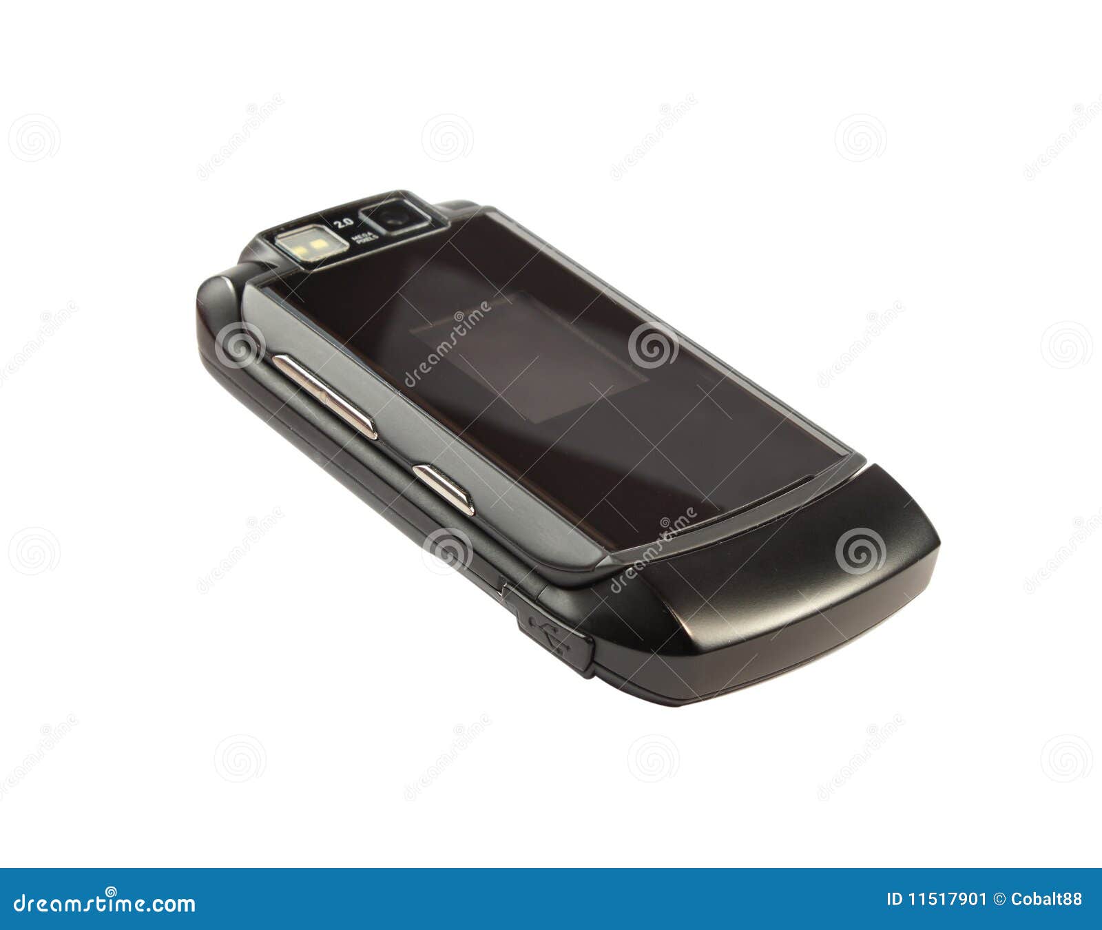 Black cell phone isolated stock image. Image of liquid - 11517901