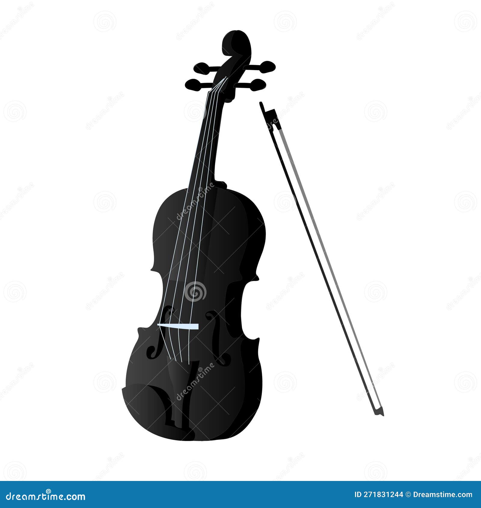 Black Cello. Vector Illustration of the Cello EPS10. Stock Vector ...