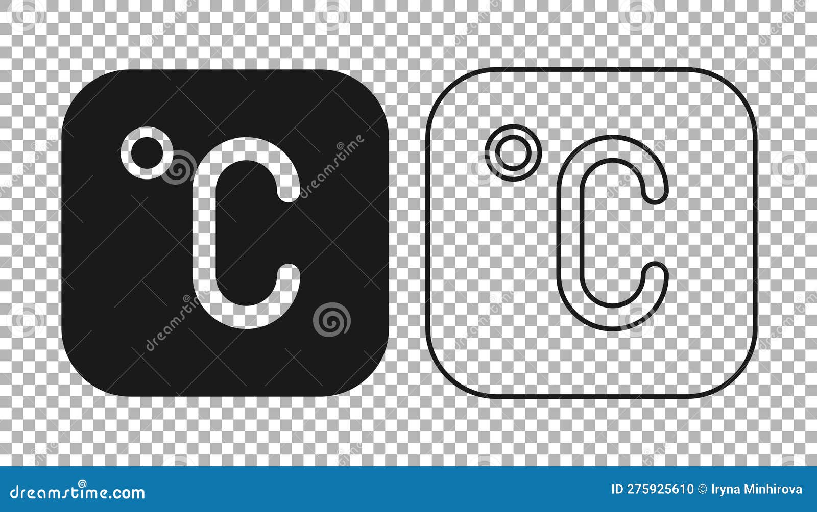 Black Celsius Icon Isolated on Transparent Background. Vector Stock ...
