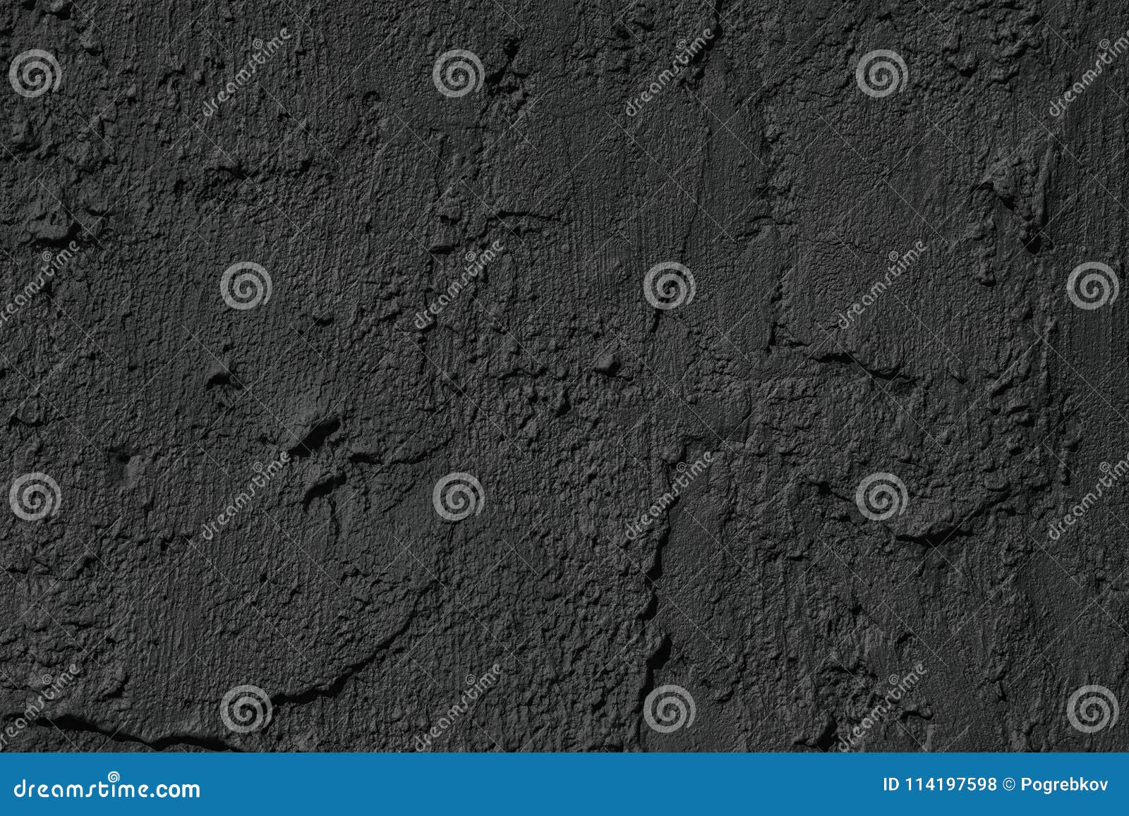 Black Cement Plaster Smears Texture As Background Stock Photo - Image ...