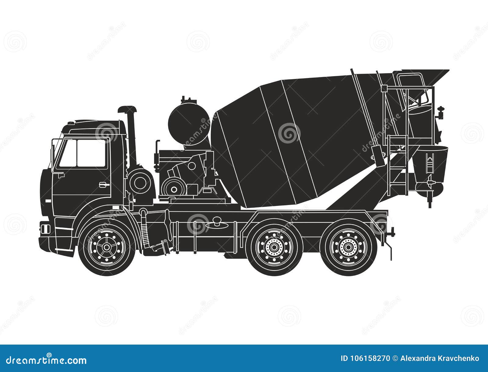 Cement Truck Cartoon Vector | CartoonDealer.com #32335773