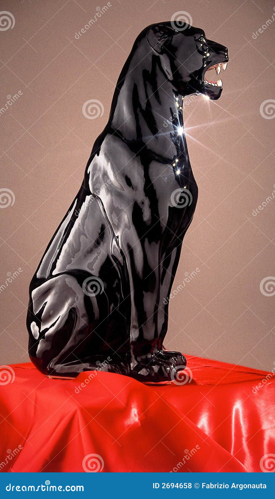 Black ceramic panther stock photo. Image of ceramic, black - 2694658