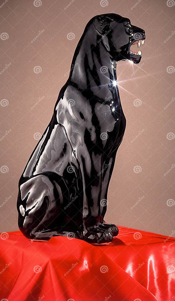 Black ceramic panther stock photo. Image of ceramic, black - 2694658