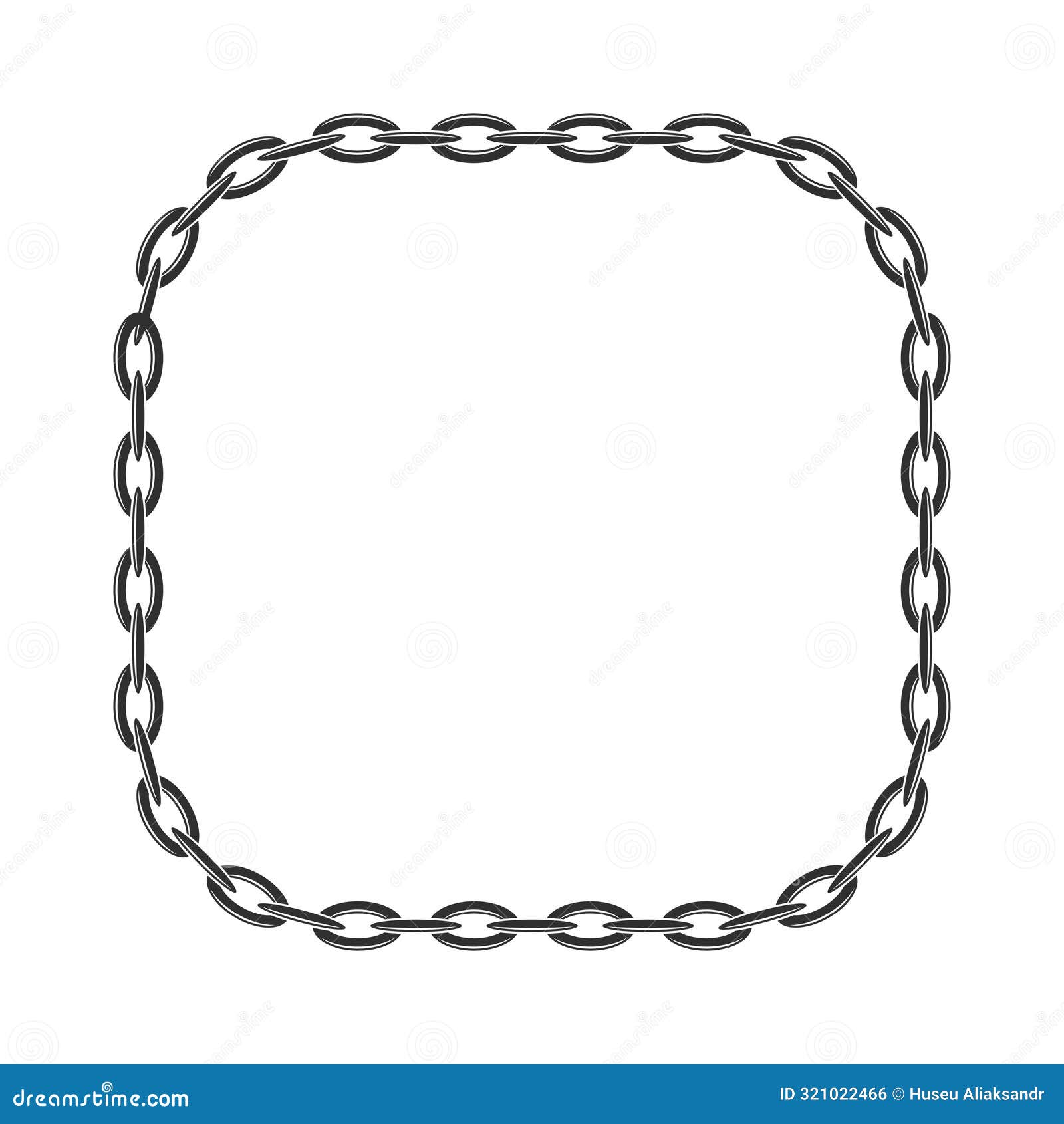 Black chain frame template stock vector. Illustration of graphic ...
