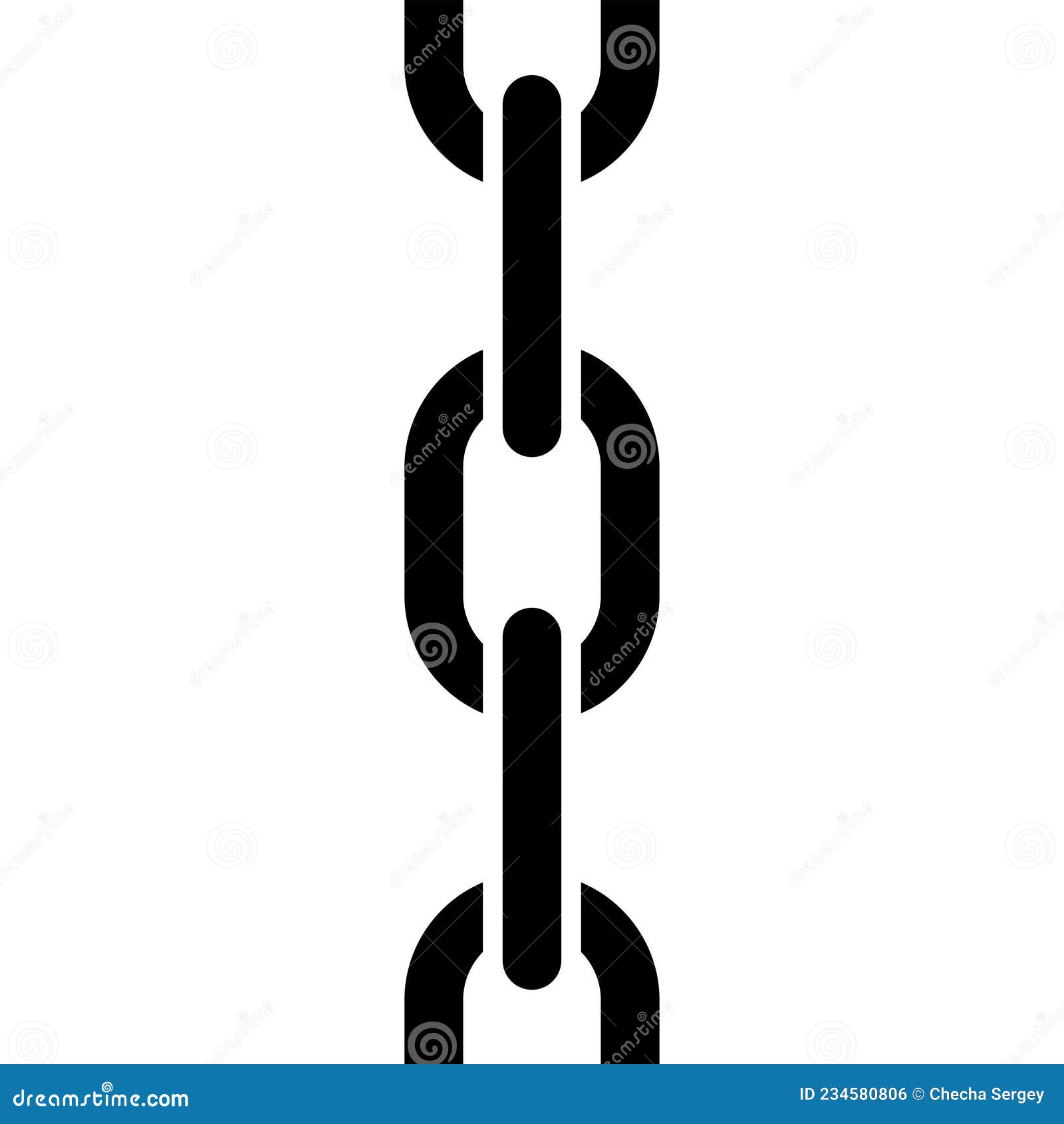 Black Chain. Chain Links Isolated on White Background. Stock Vector ...