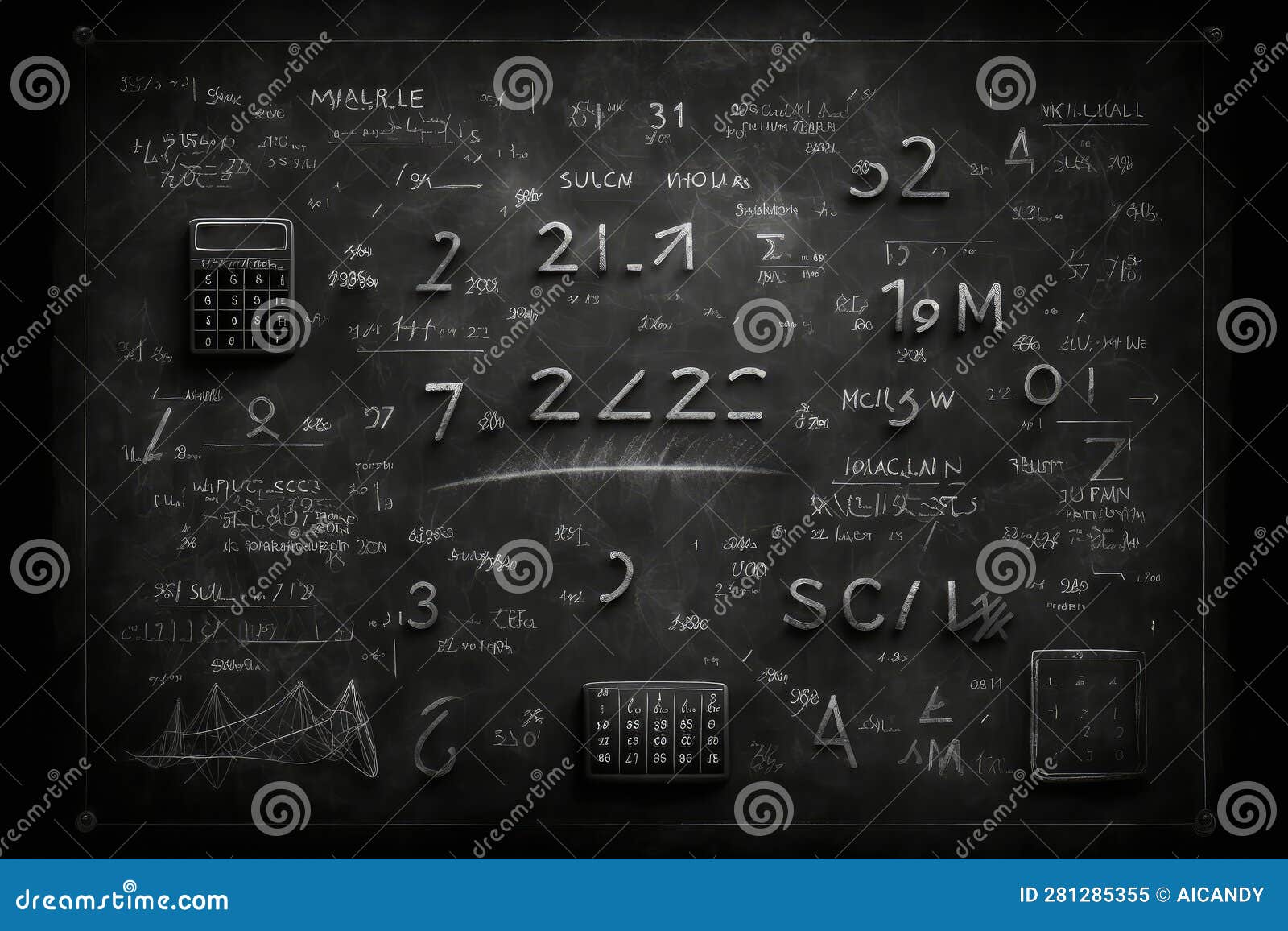 Black Chalkboard Background with a Simple yet Elegant Mathematical ...