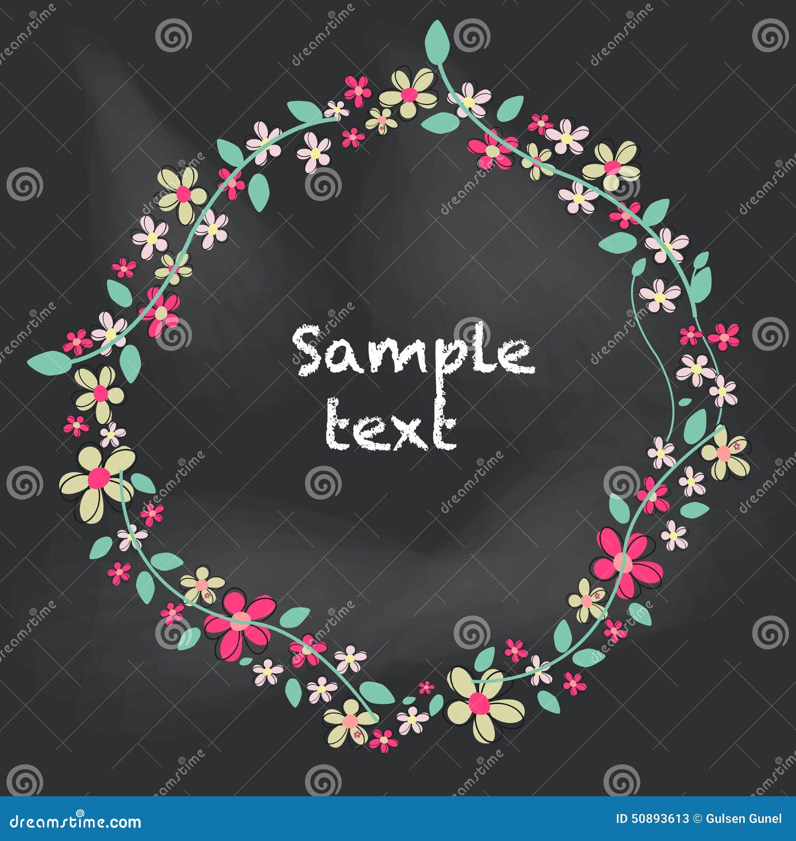 Spring Colorful Chalk Flowers Stock Illustrations – 263 Spring Colorful ...