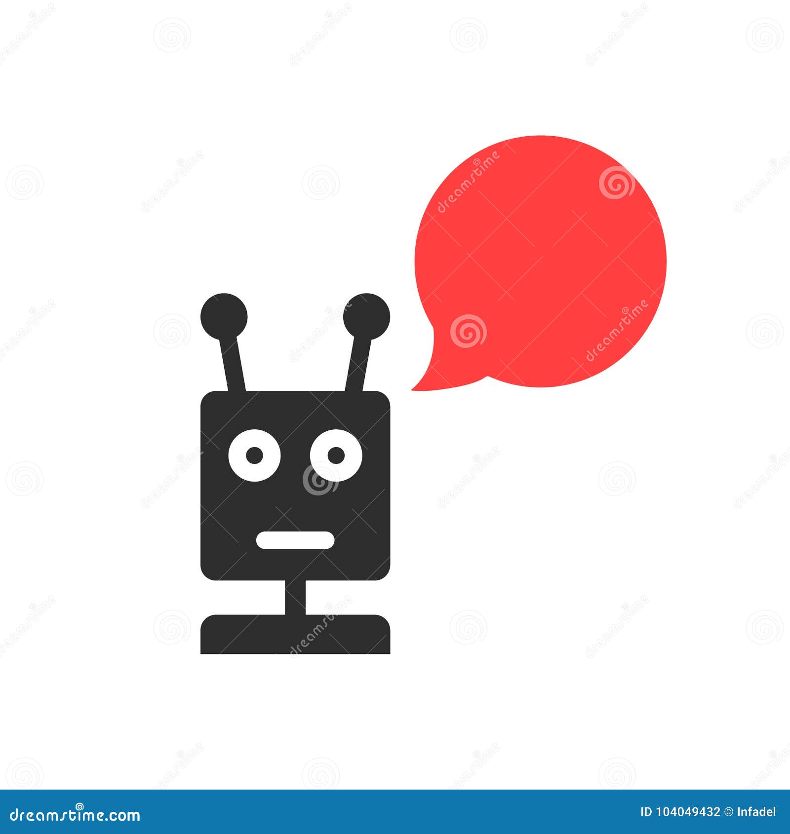 Black Chatbot with Speech Bubble Stock Vector - Illustration of face ...