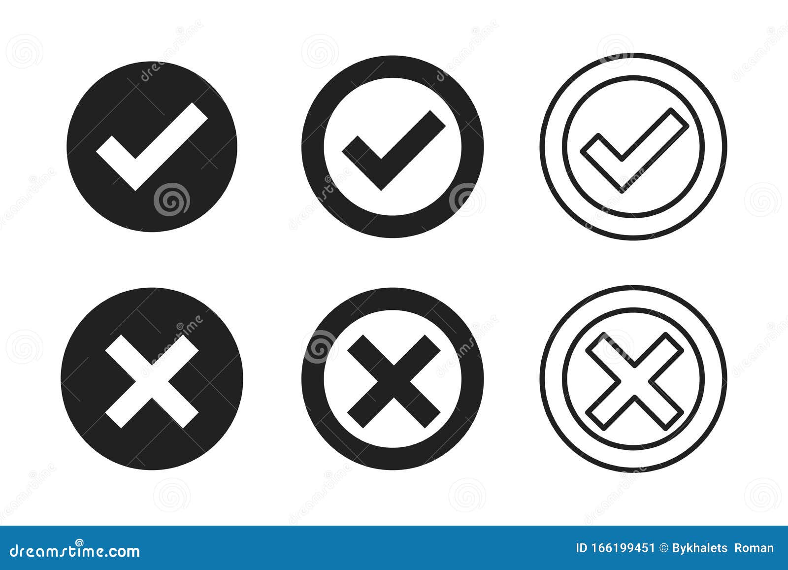 Black Check Cross Isolated Vector Icon in Modern Style on White ...