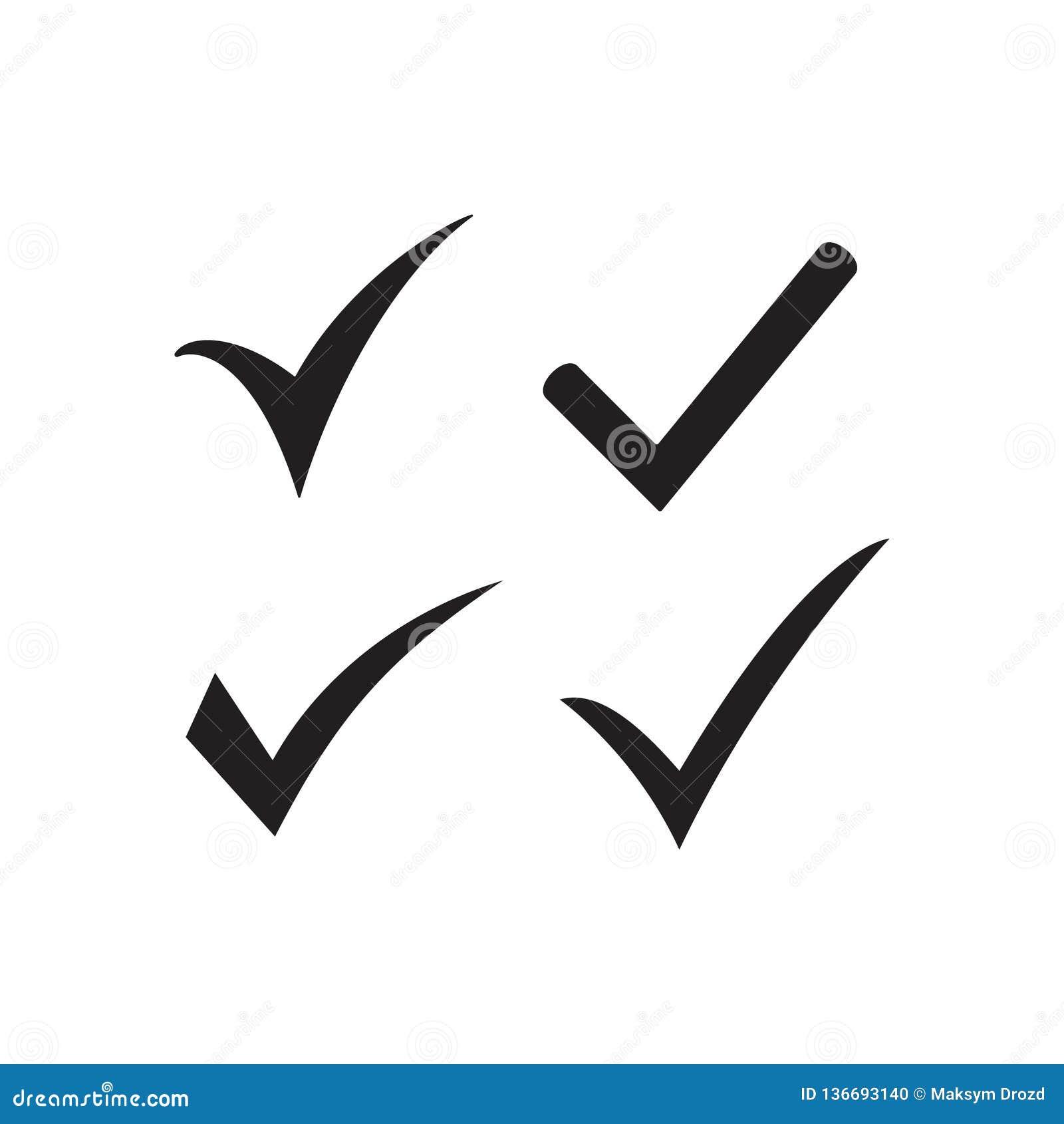 Black Check Mark Icon. Tick Symbol, Tick Icon Vector Illustration Stock ... Black Check Mark Icon. Tick Symbol, Tick Icon Vector Illustration Stock ...