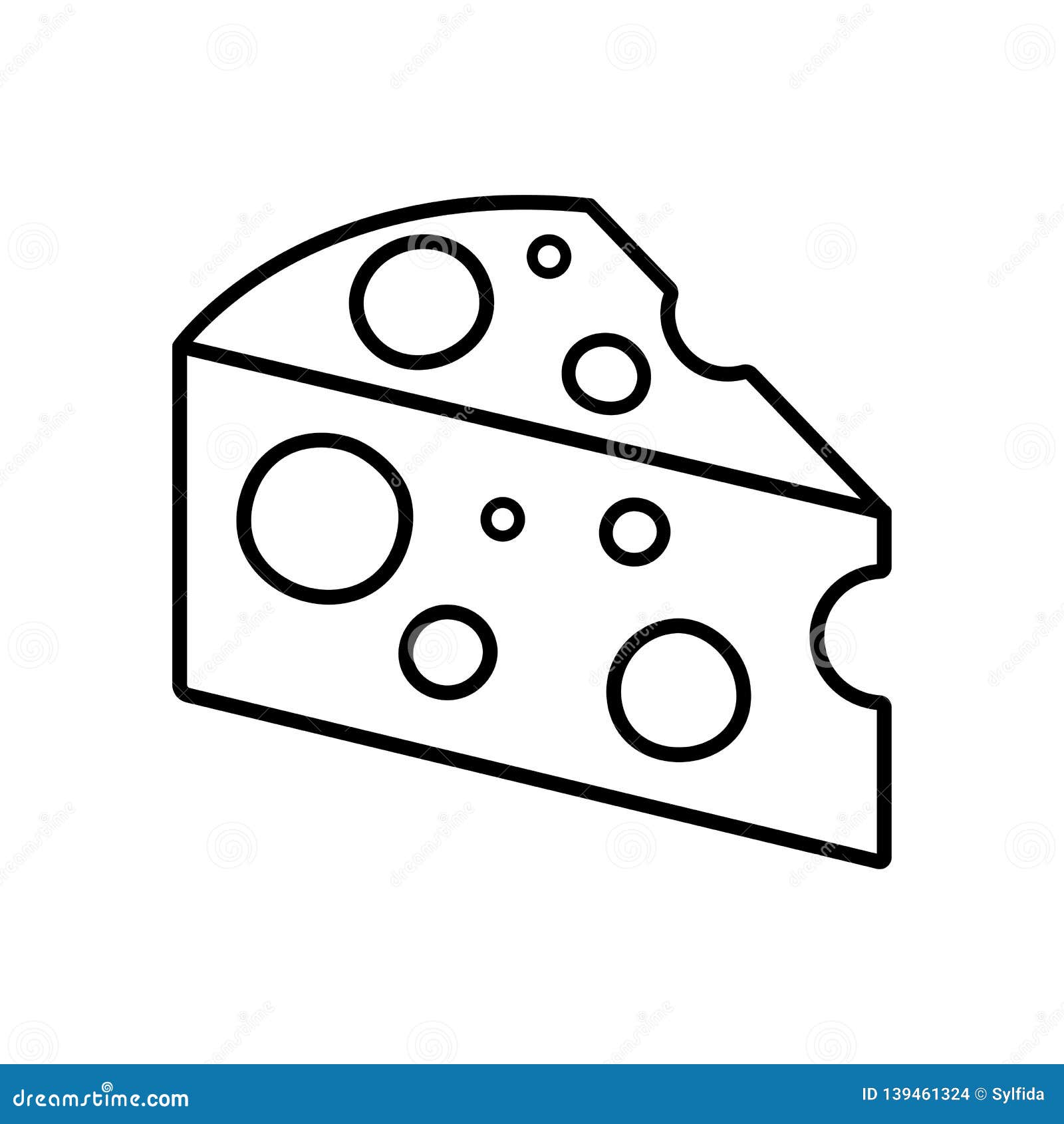Black Cheese Icon. Vector Illustration Stock Illustration ...