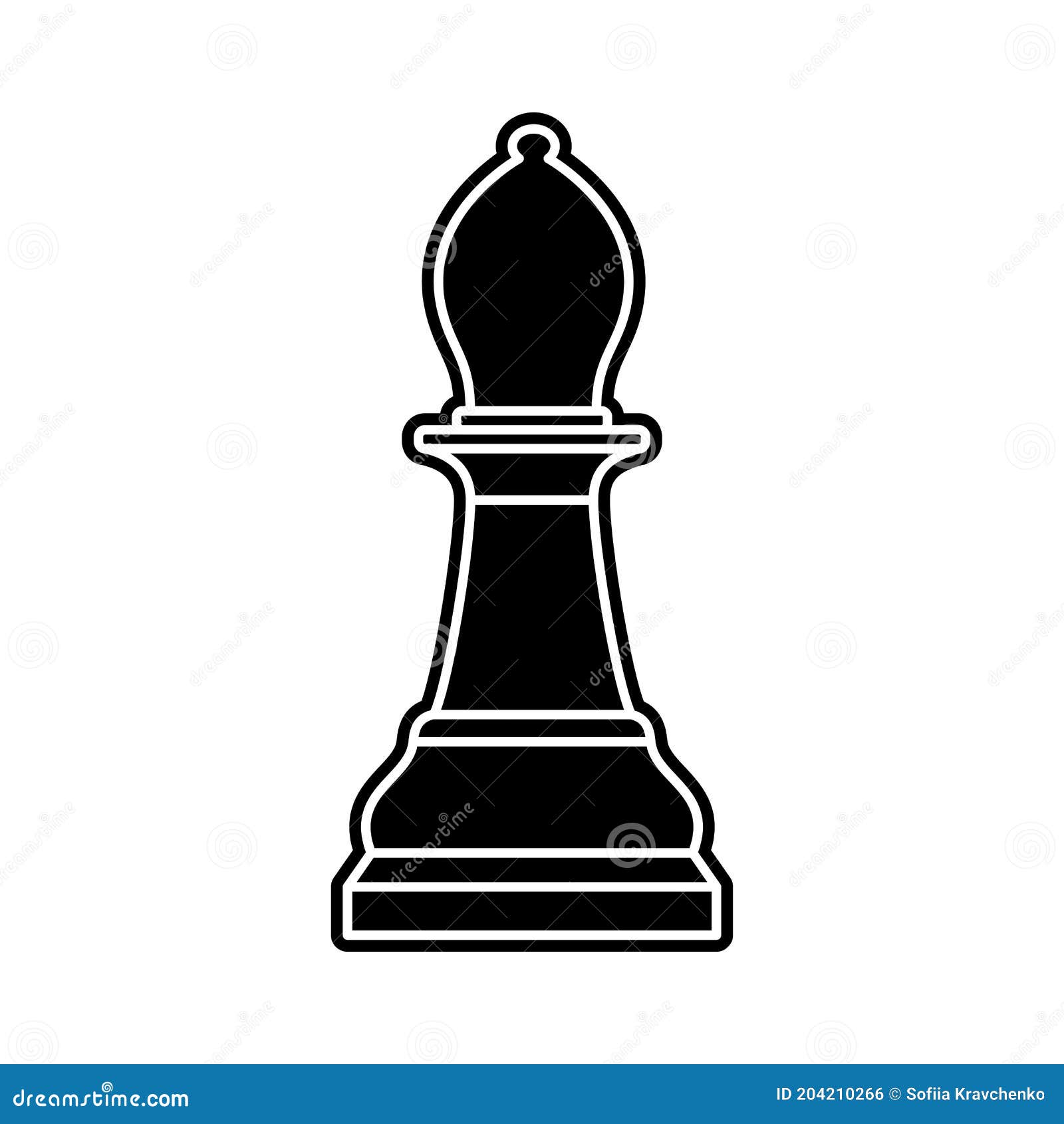 Chess Bishop Wireframe Polygon Futuristic Bokeh Light Frame Structure ...