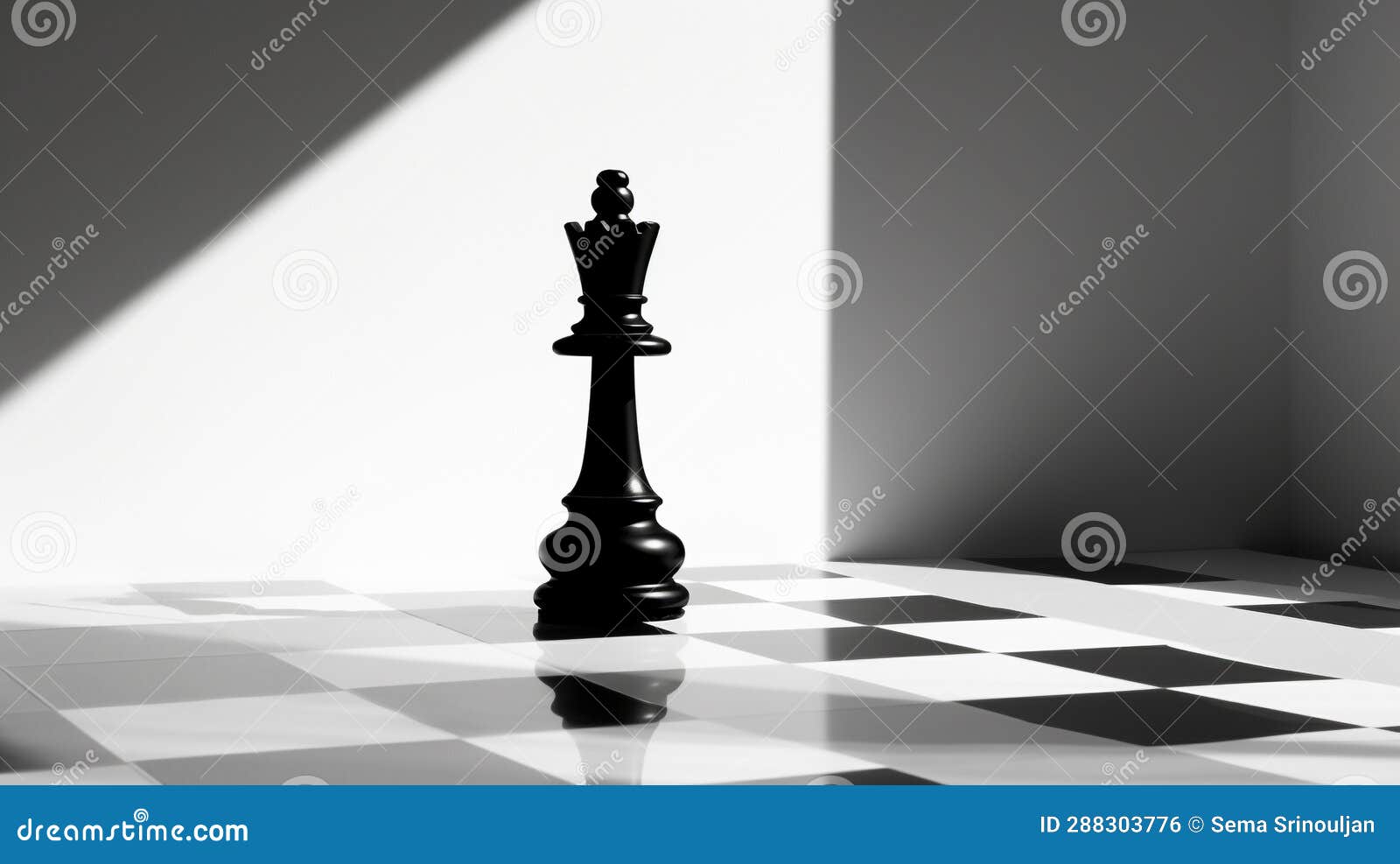 Alone Black Chess King - Business Leader Concept. - Generative Ai Stock ...