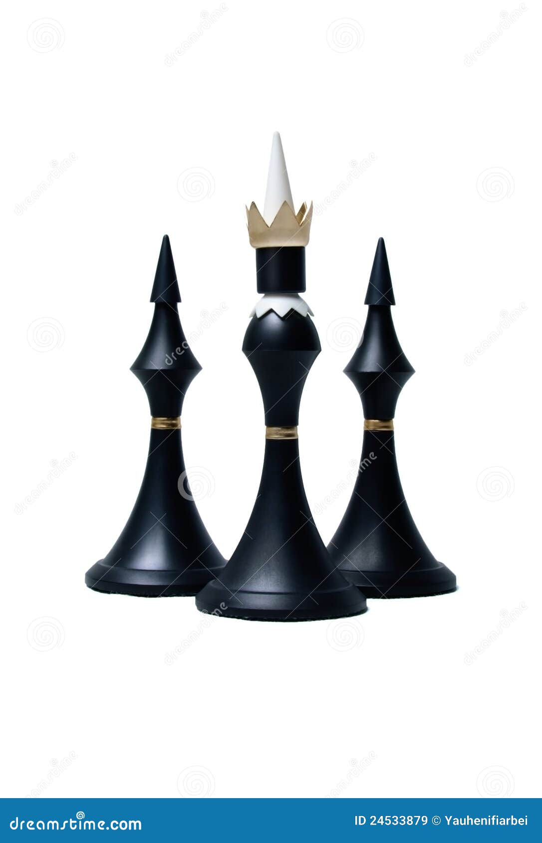 Black Chess King and Two Rooks Stock Image - Image of challenge ...
