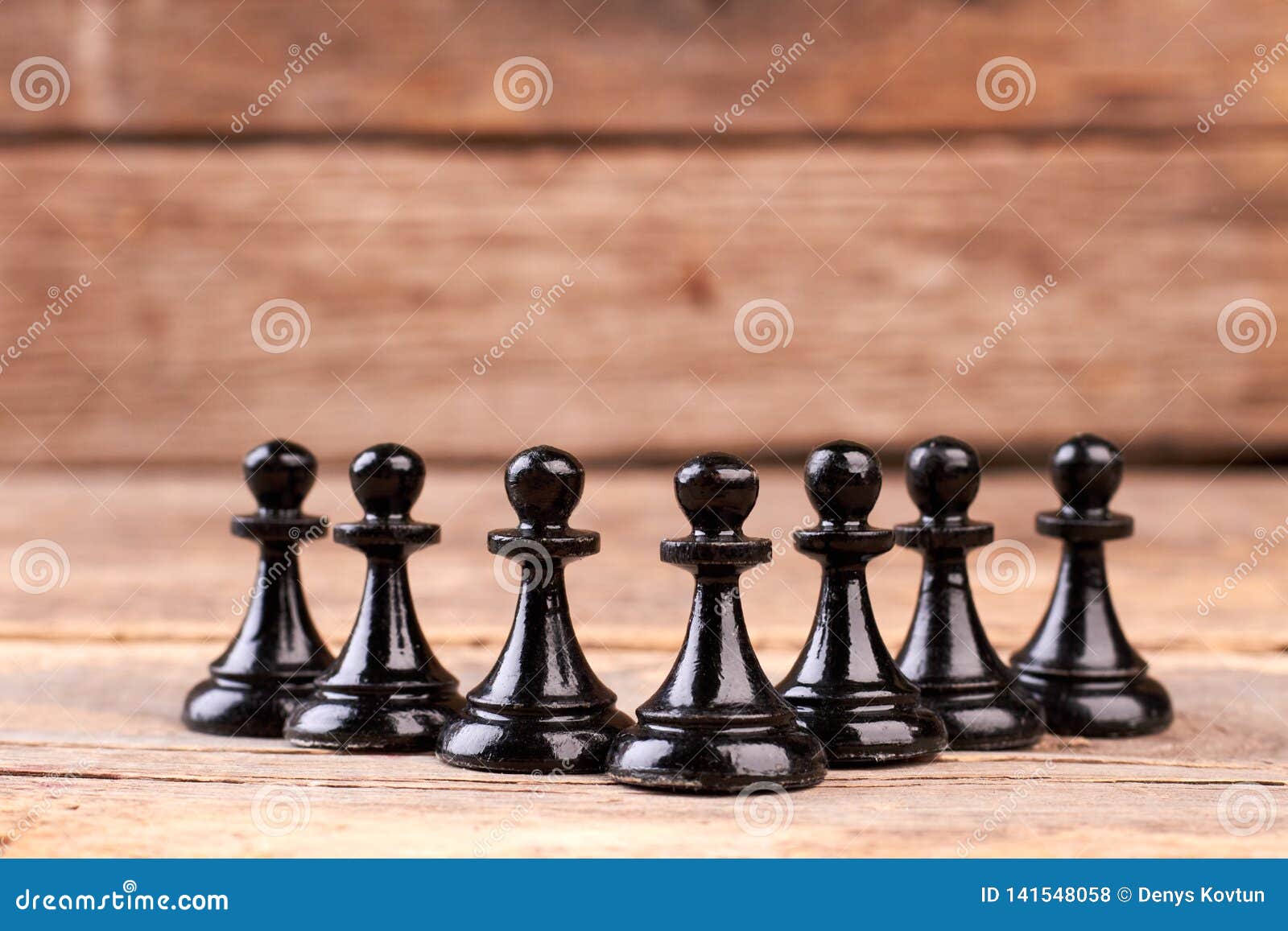 Black Chess Pawns on Rustic Background. Stock Photo - Image of mind ...