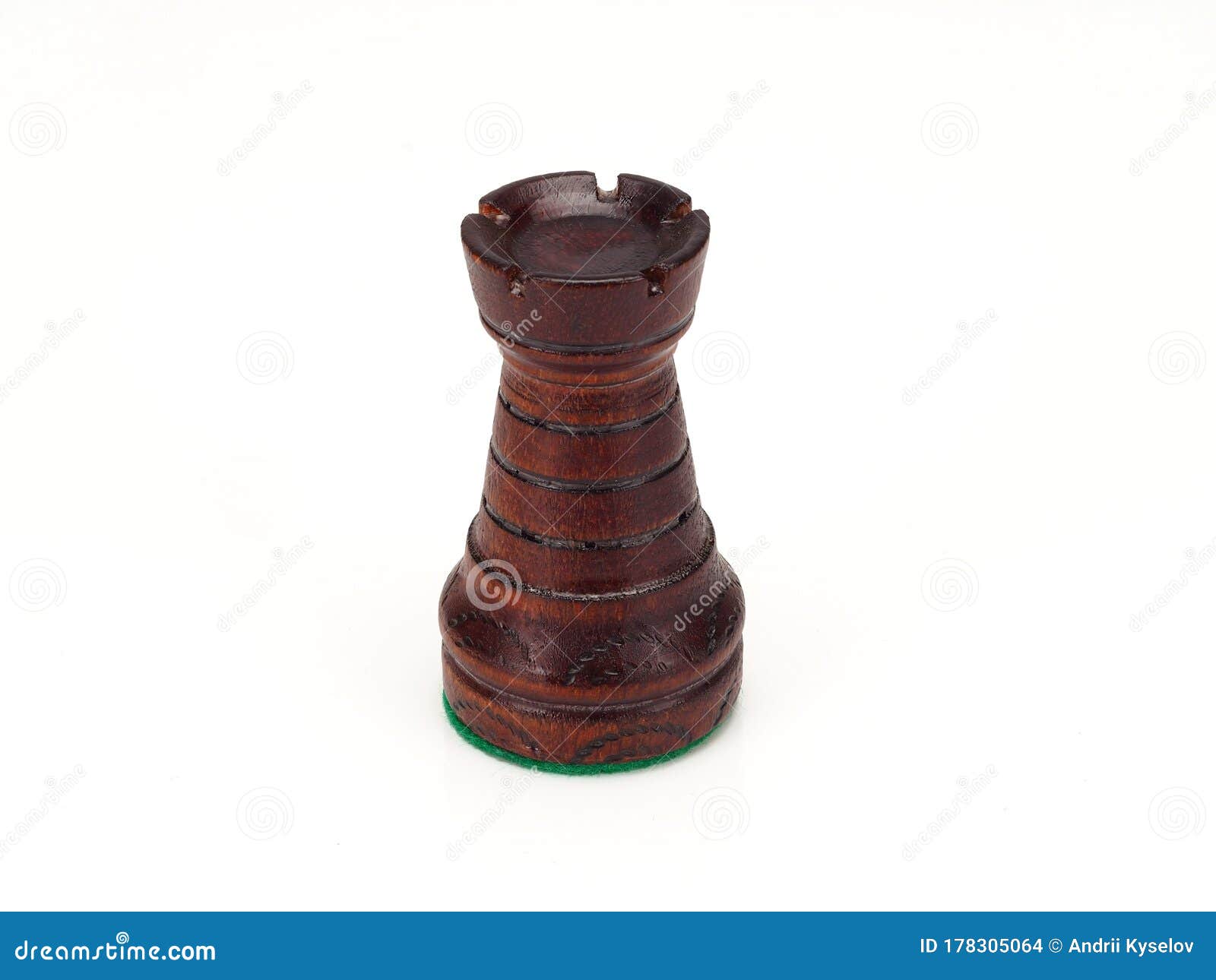 Chess Piece Rook Isolated on White Background Stock Photo - Image of ...