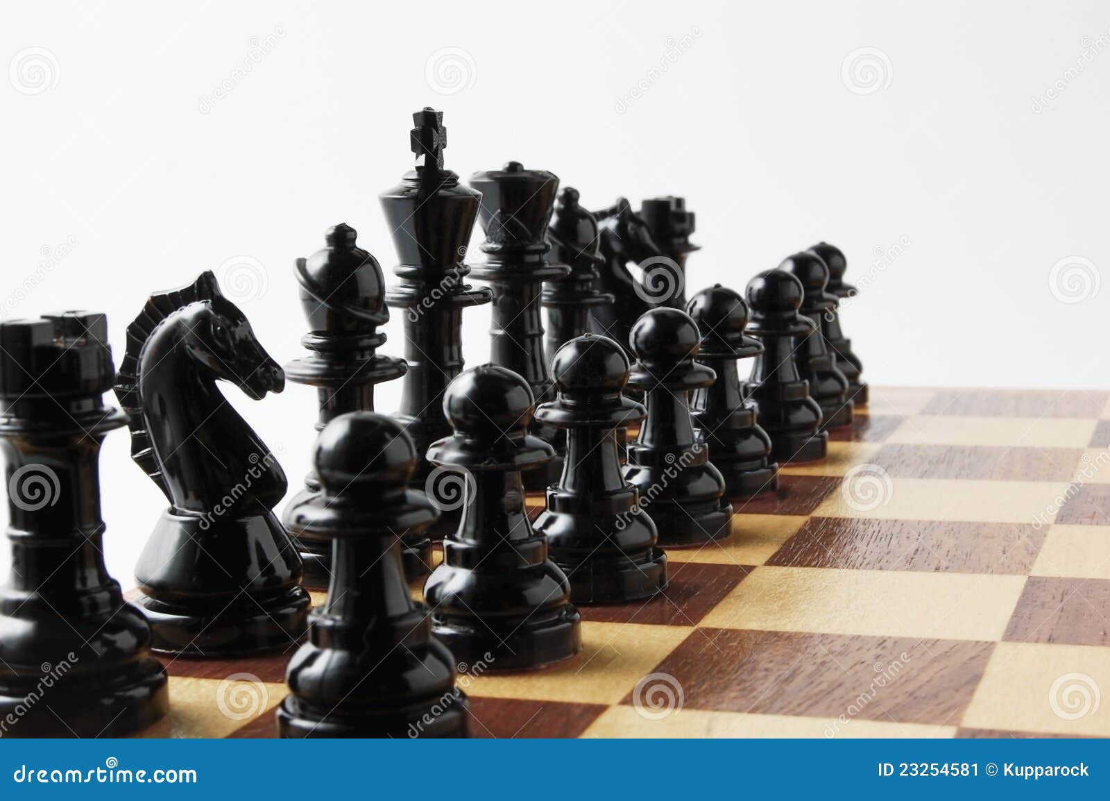 Black chess pieces stock image. Image of game, board - 23254581