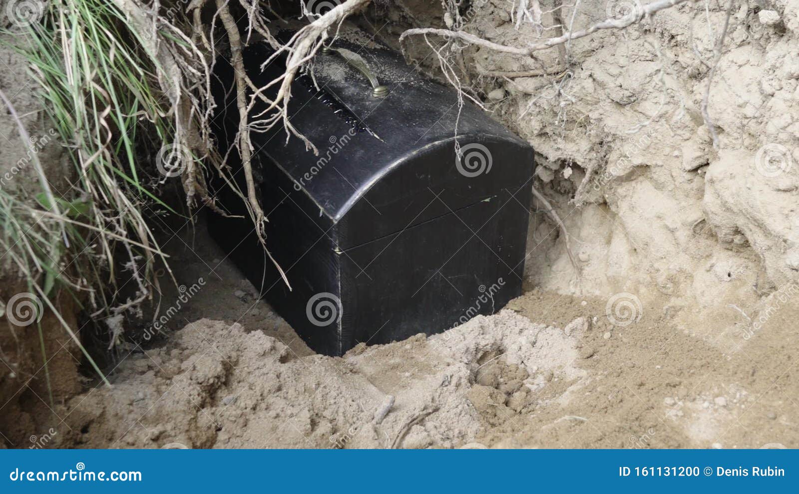 The Black Chest is in the Dug Hole Stock Footage - Video of coin ...