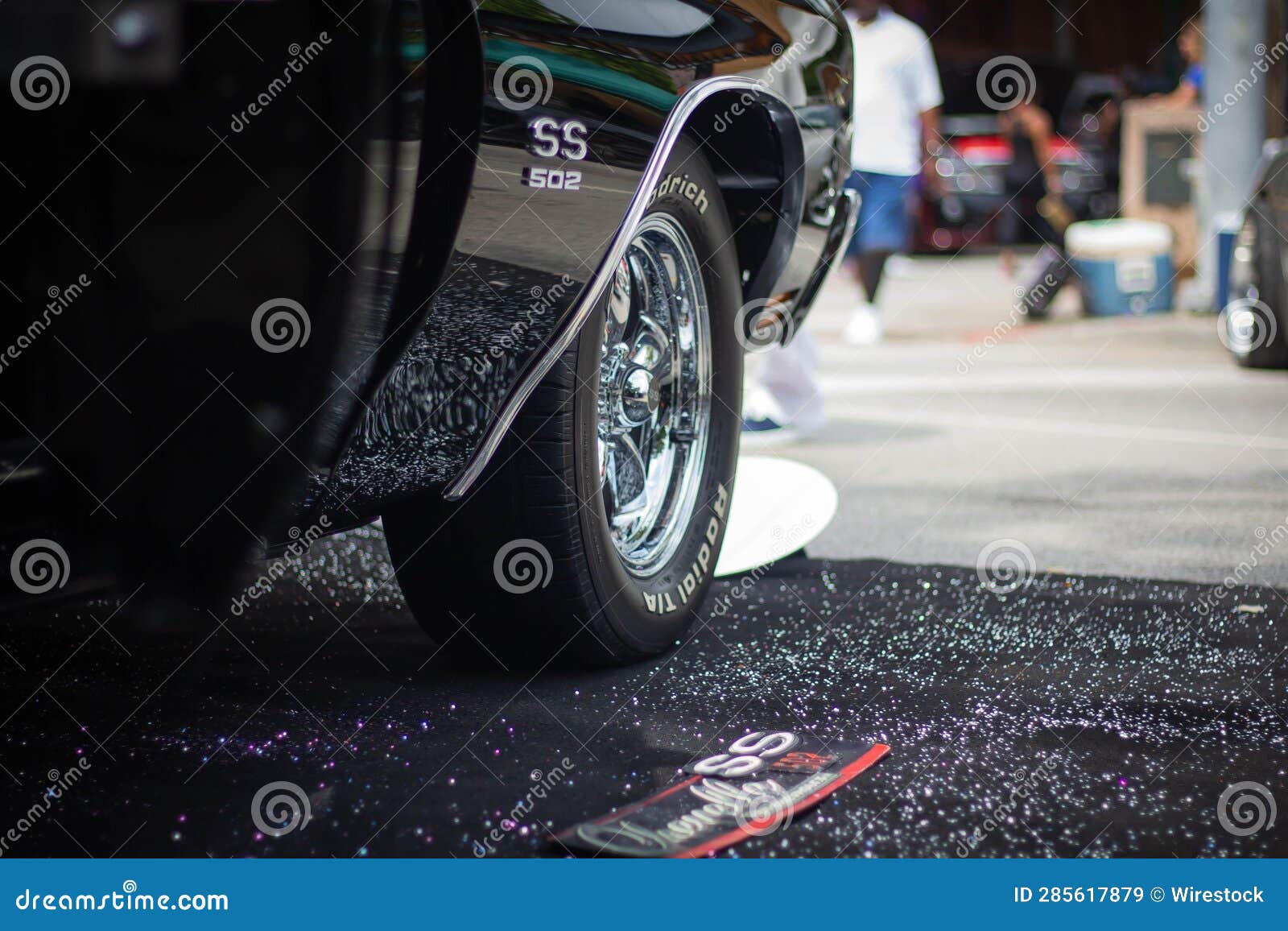 Black 1969 Chevrolet Camaro SS. Tire Side View Editorial Stock Image ...