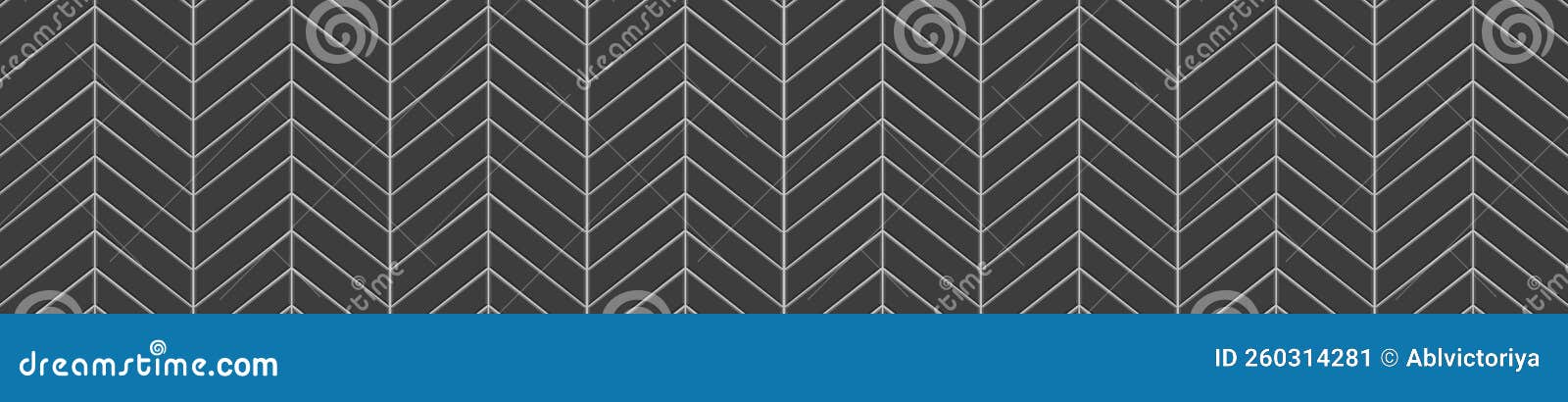 Black Chevron Tile Horizontal Seamless Pattern. Kitchen Backsplash or ...