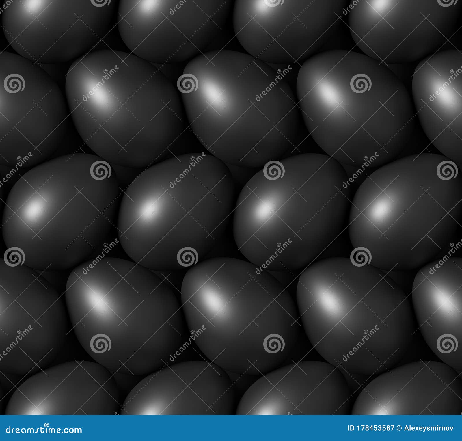 Black Chicken Eggs with Shadow on Black Seamless Background Stock ...