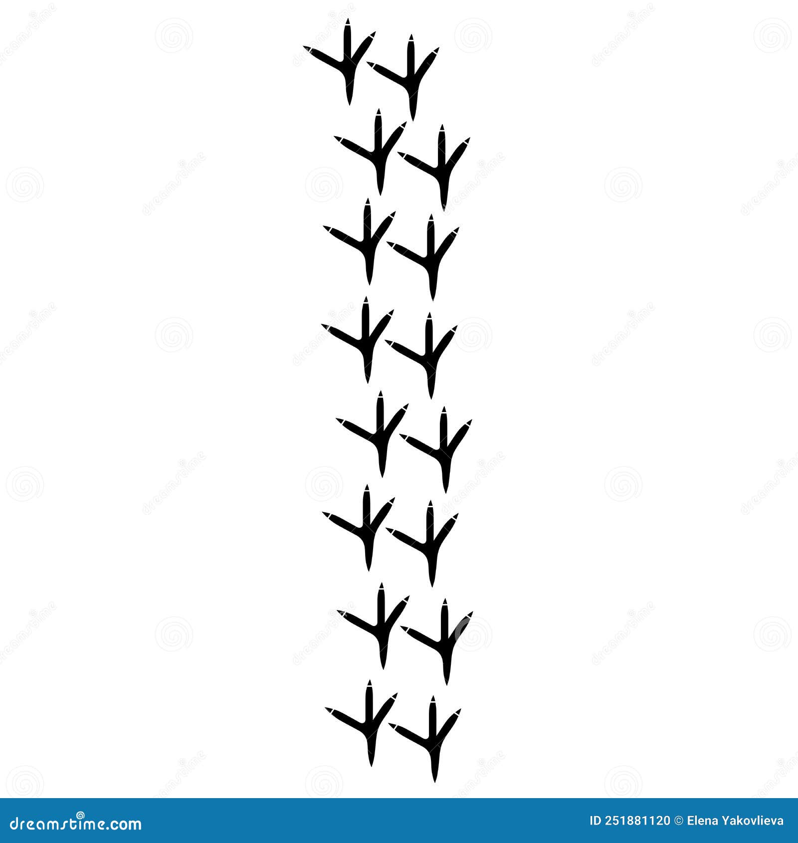 Black Chicken Footprints. Vector Illustration Stock Vector ...