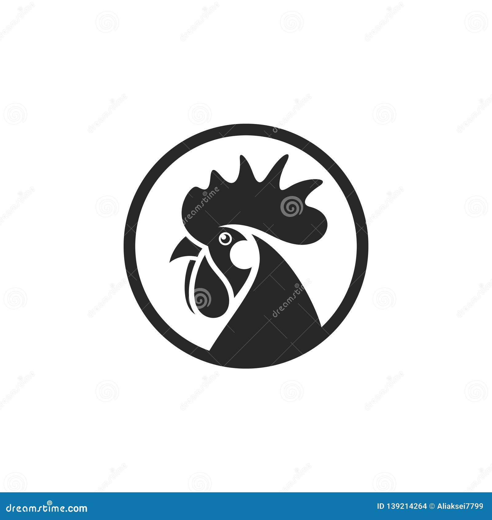 Black chicken. Logo stock vector. Illustration of rooster - 139214264