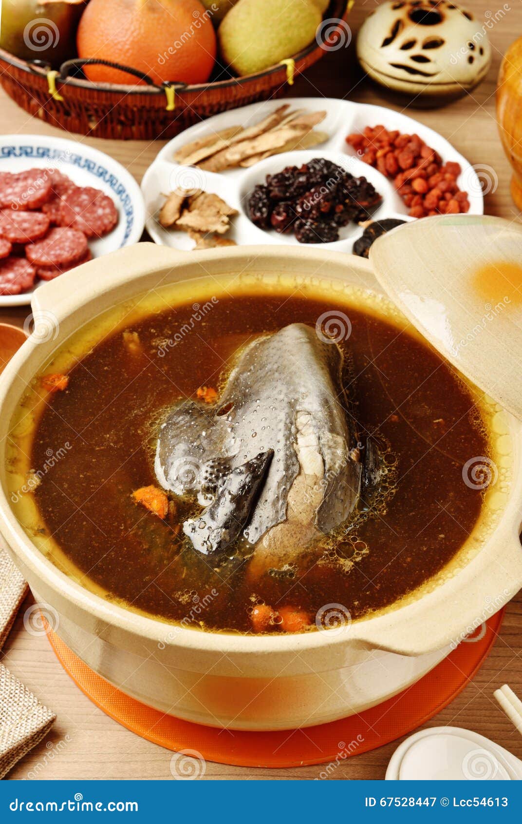 Black chicken soup stock image. Image of fresh, restaurant - 67528447