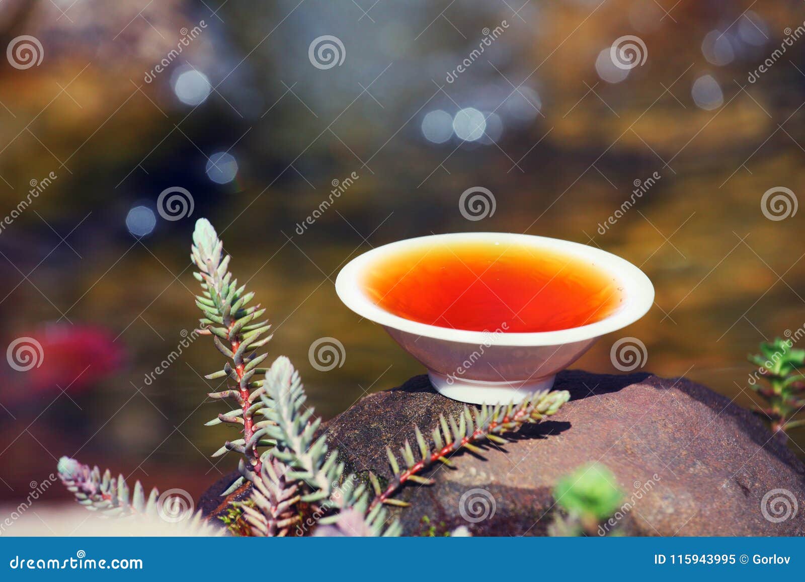 Black Chinese Tea Run River Stock Image - Image of nature, beverage ...