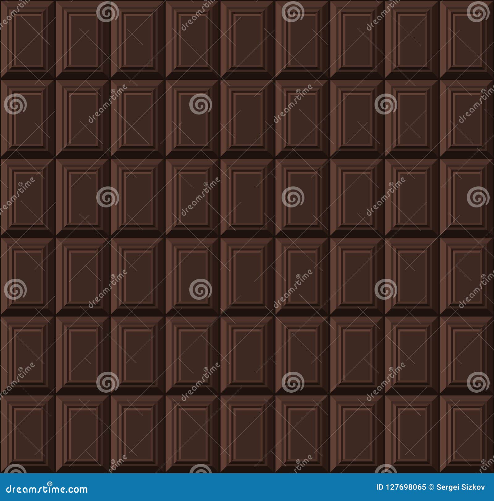 Black Chocolate Bar Seamless Background Pattern. Vector Stock Vector ...