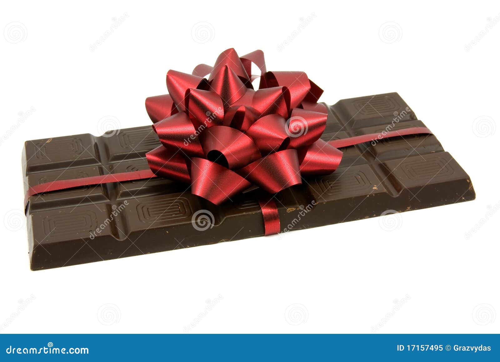 Black Chocolate with Red Bow Stock Image - Image of jubilee ...