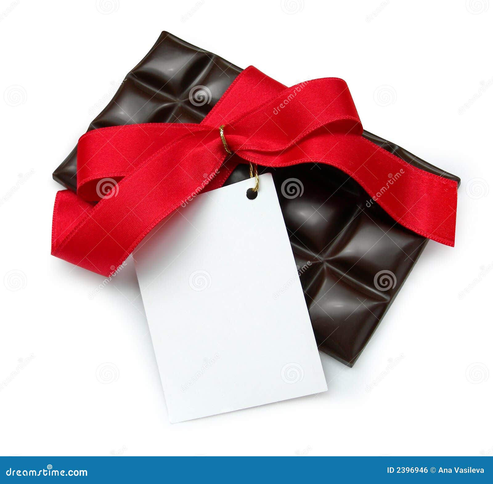 Black Chocolate, Red Ribbon Stock Photo | CartoonDealer.com #2396946