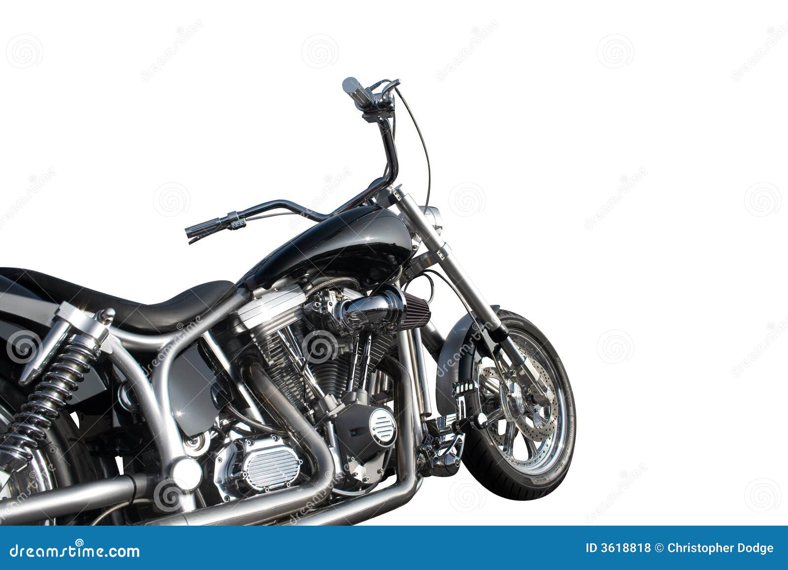 All Black Chopper Motorcycle