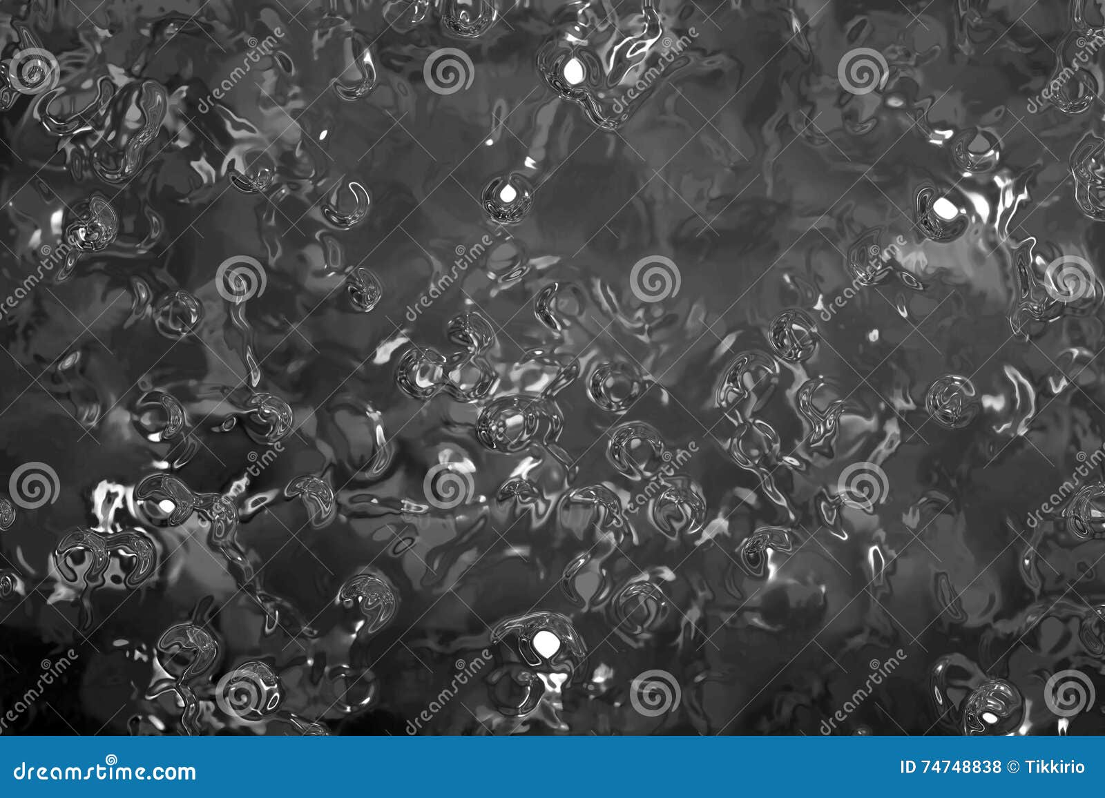 Black Chromium Liquid Background, Circle Bubble Particle Backdrop Stock ...