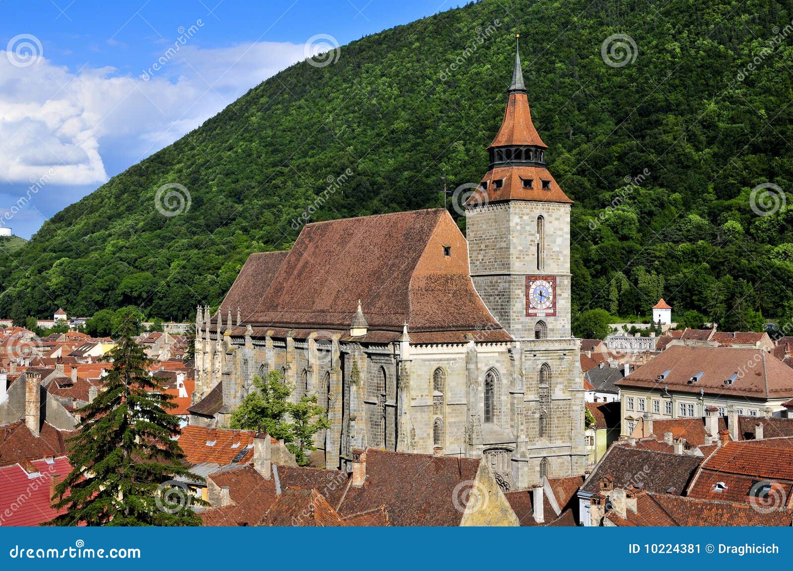 Black church in brasov stock image. Image of history - 10224381