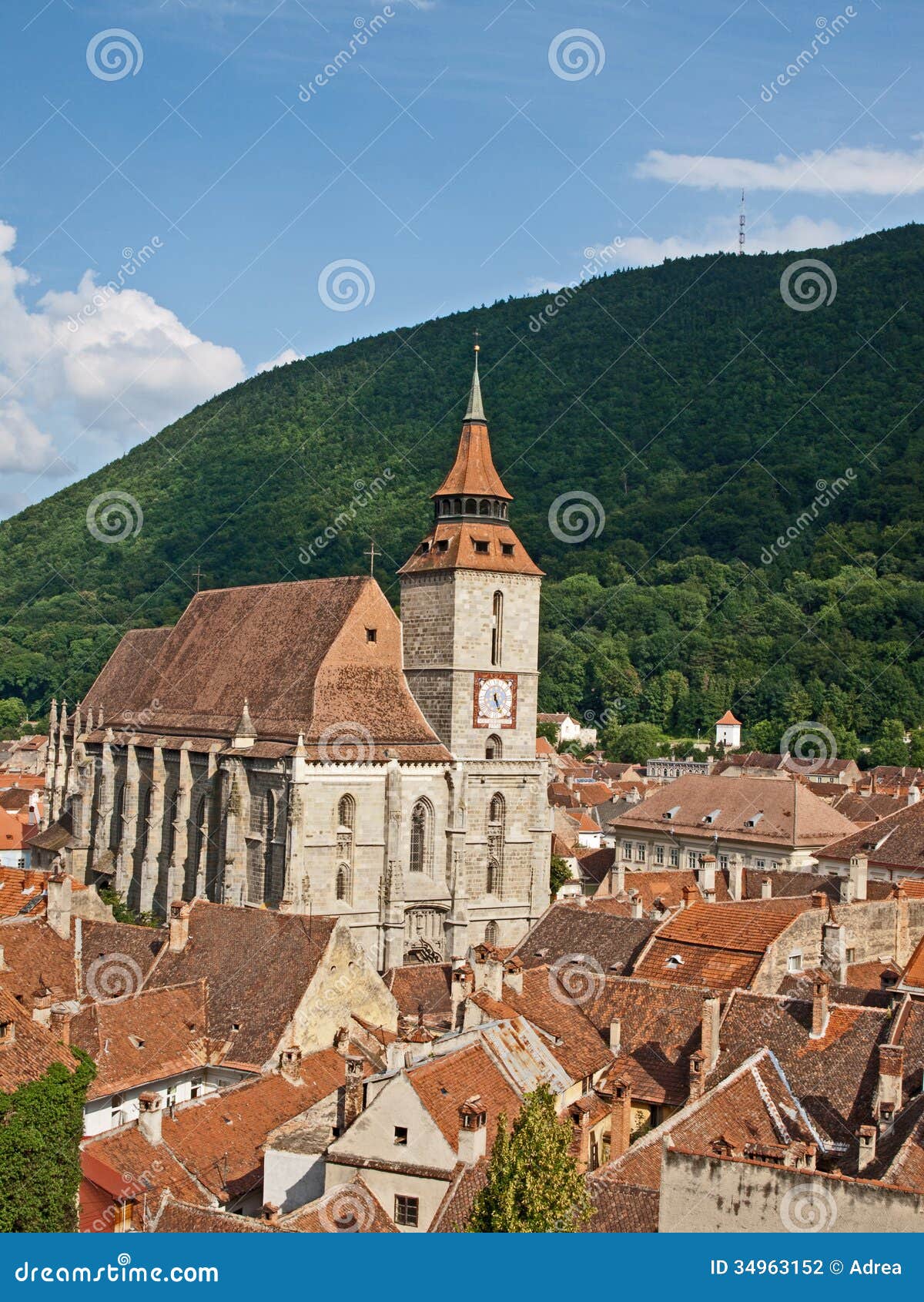 Black Church and Brasov City Stock Photo - Image of beautiful, historic ...