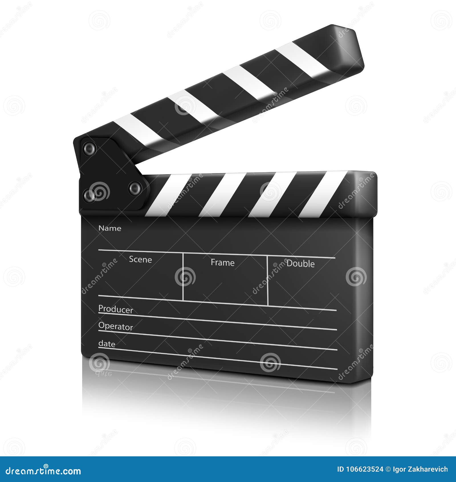 Cinema Clap. Vector Illustration Stock Illustration - Illustration of ...