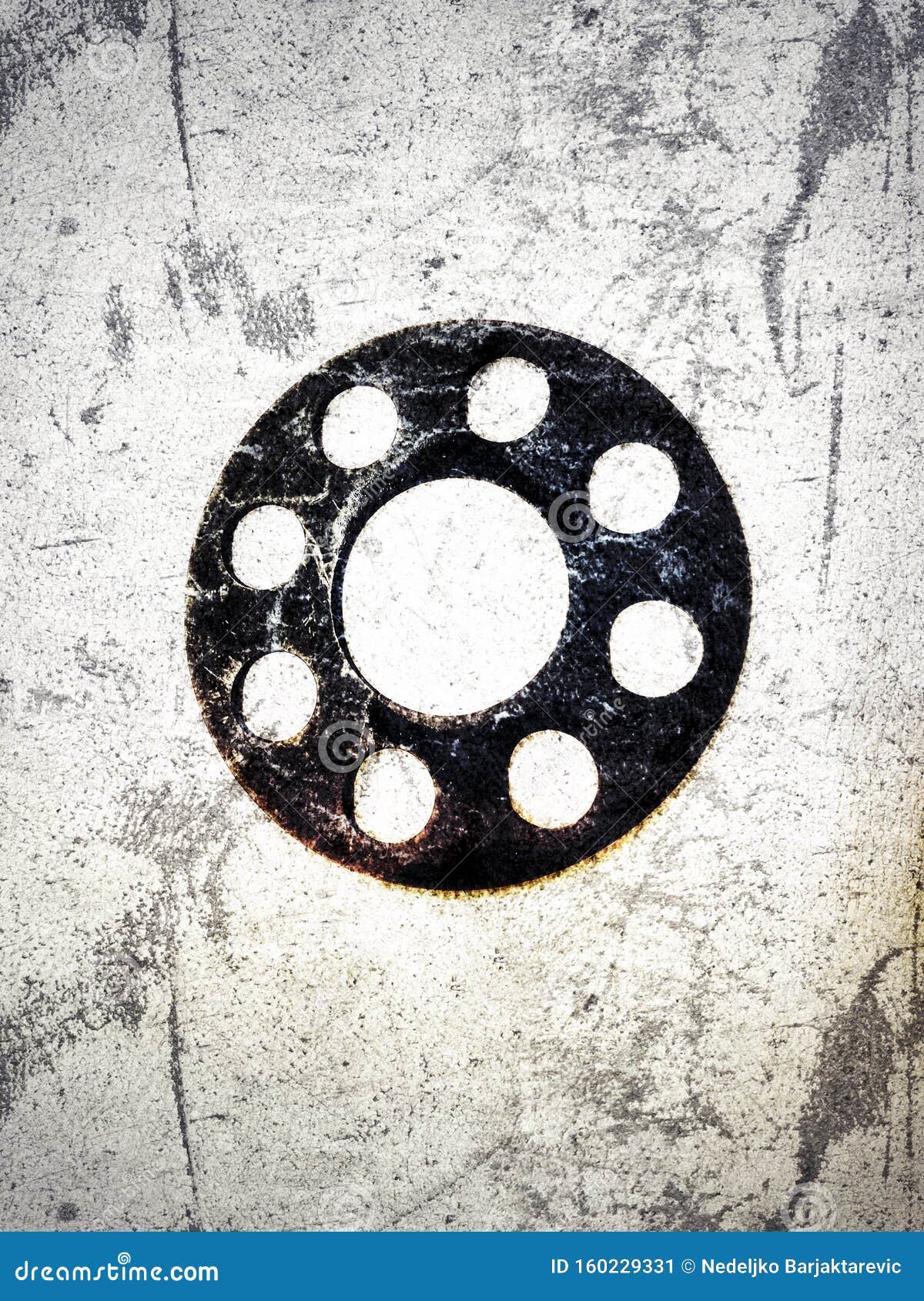 Black Circle with a Large Circle in the Middle and Eight Smaller ...