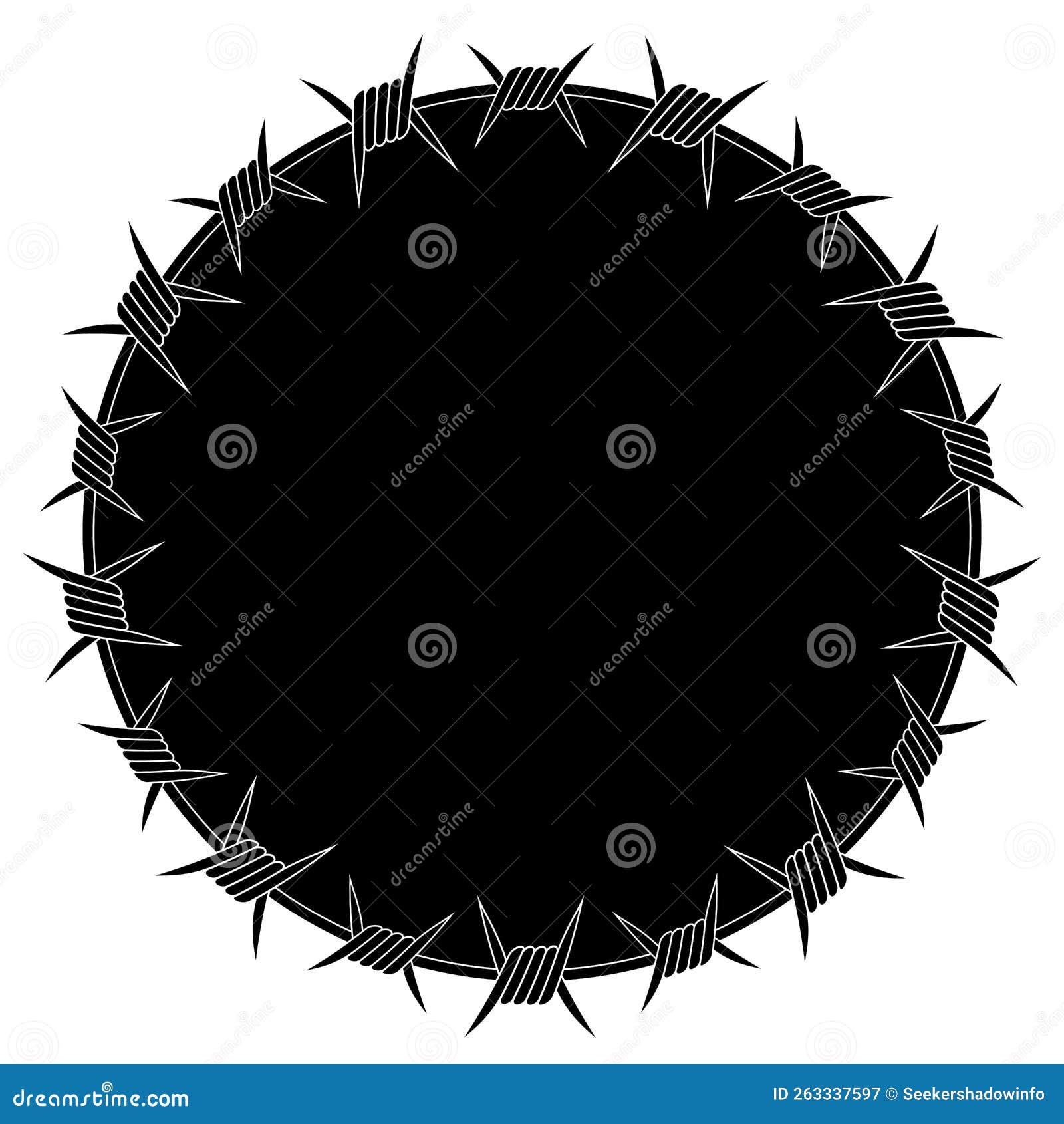 Circle Barbed Wire Border 3,595 Barb Wire Circle Royalty Free Images,
