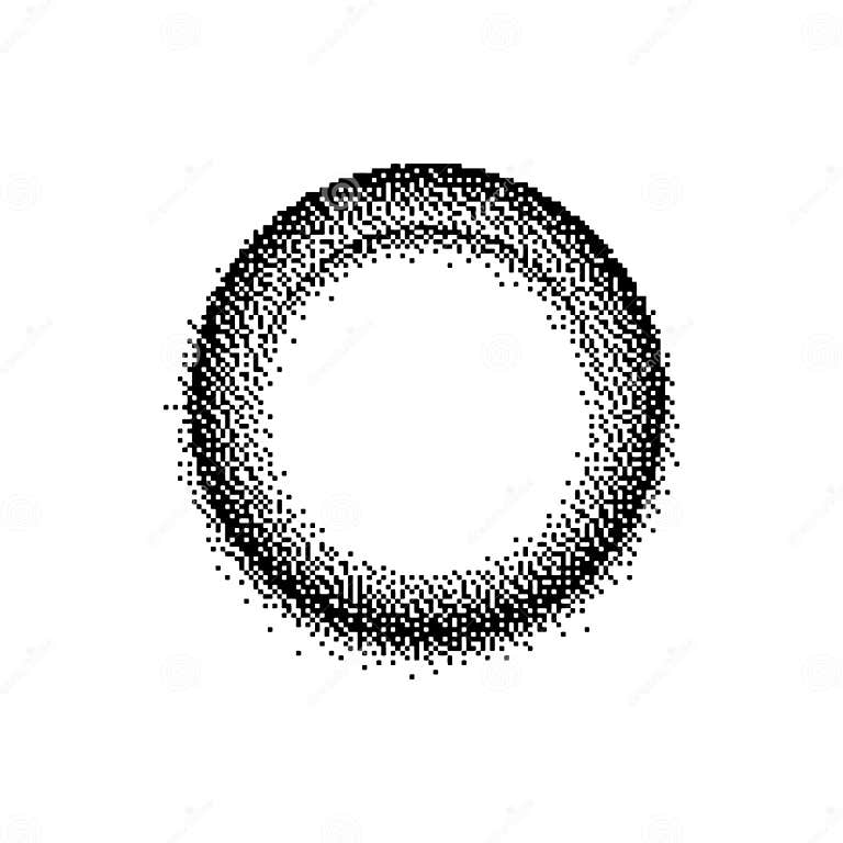 Black Circle in Bitmap Style Stock Vector - Illustration of flat ...