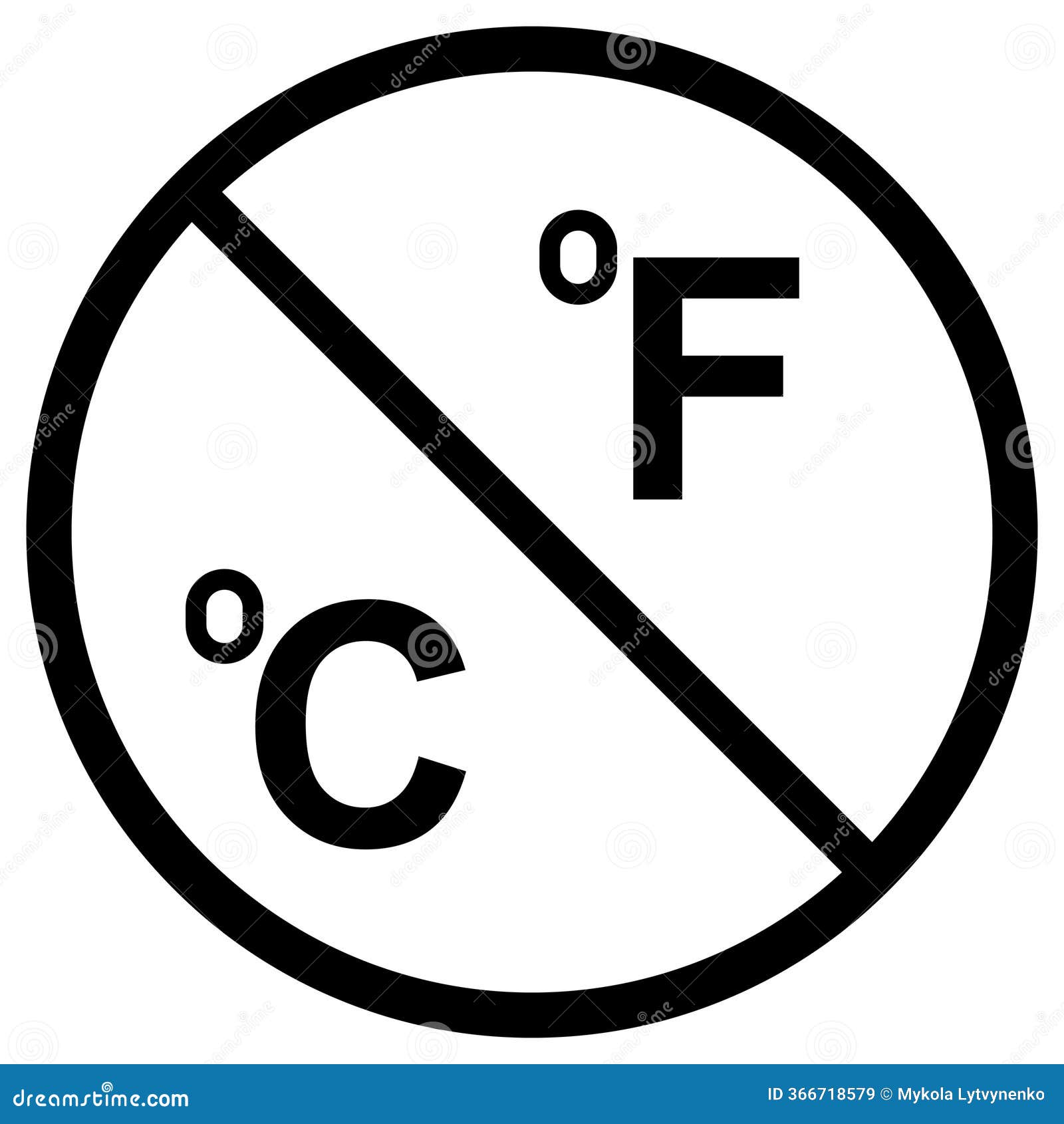 Celsius And Fahrenheit Temperature Scale. Markup For Meteorology ...