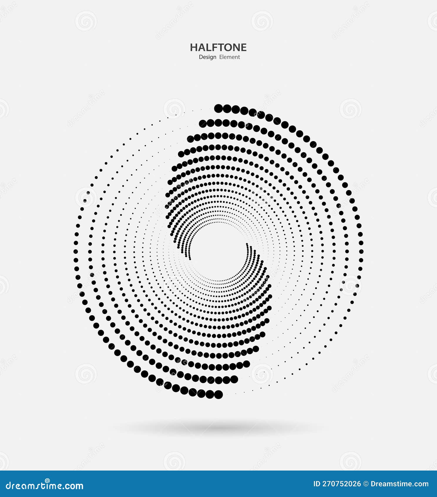 A Black Circle of Dotted Semitones on a Light Background. a Design ...